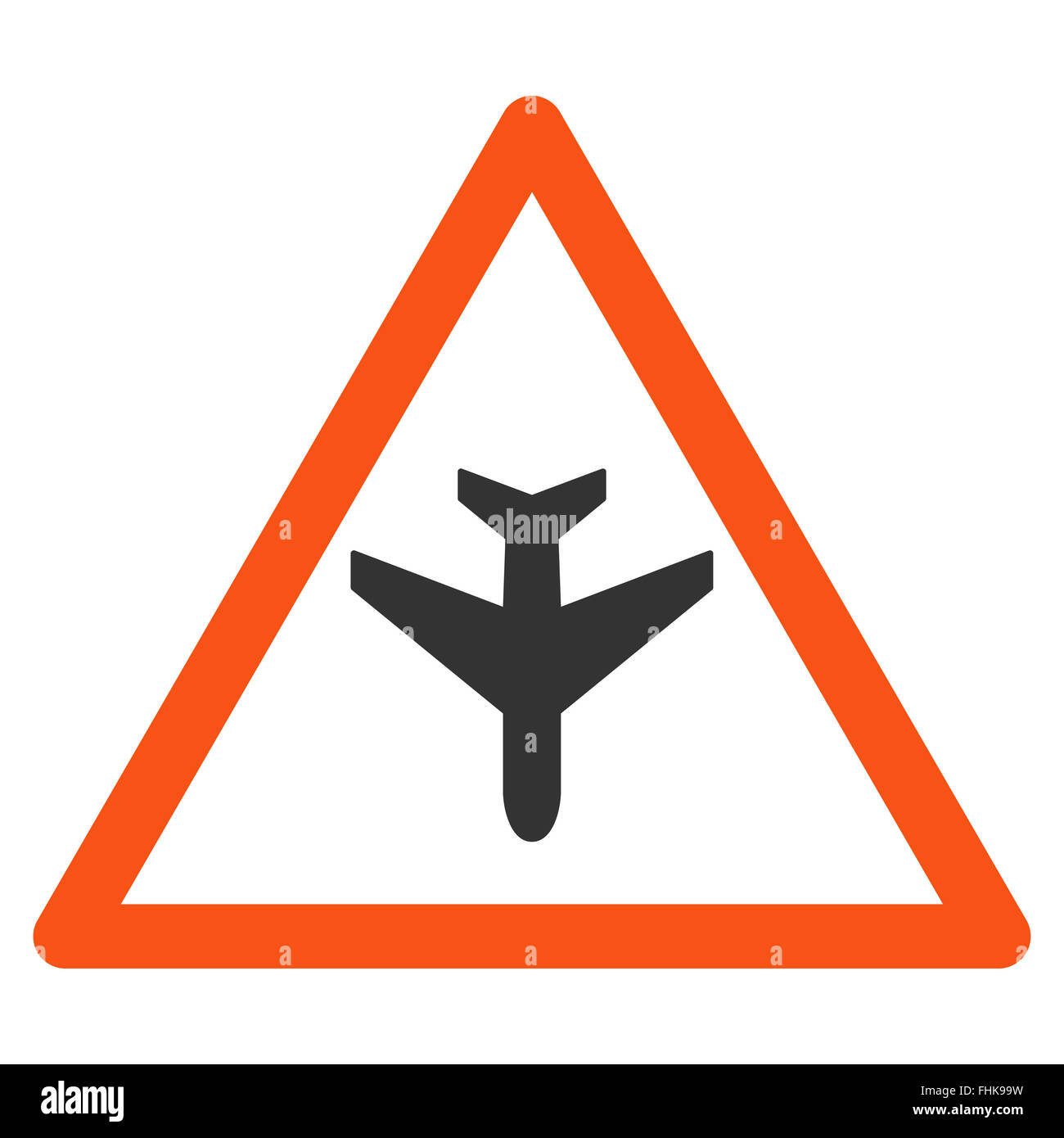 Airplane Warning Icon Stock Photo - Alamy