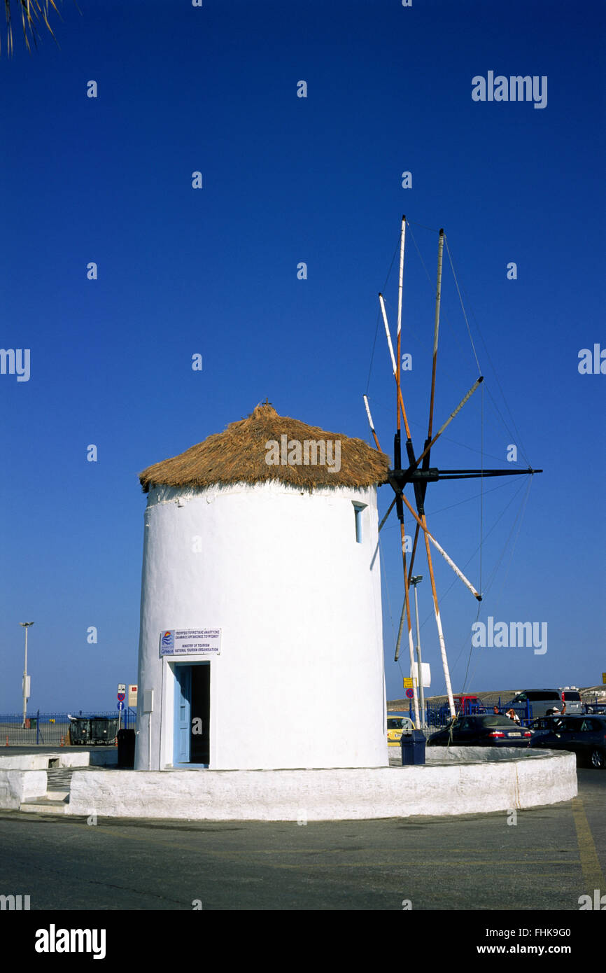 Windmill, Parikia, Paros, Cyclades Islands, Greece Stock Photo - Alamy
