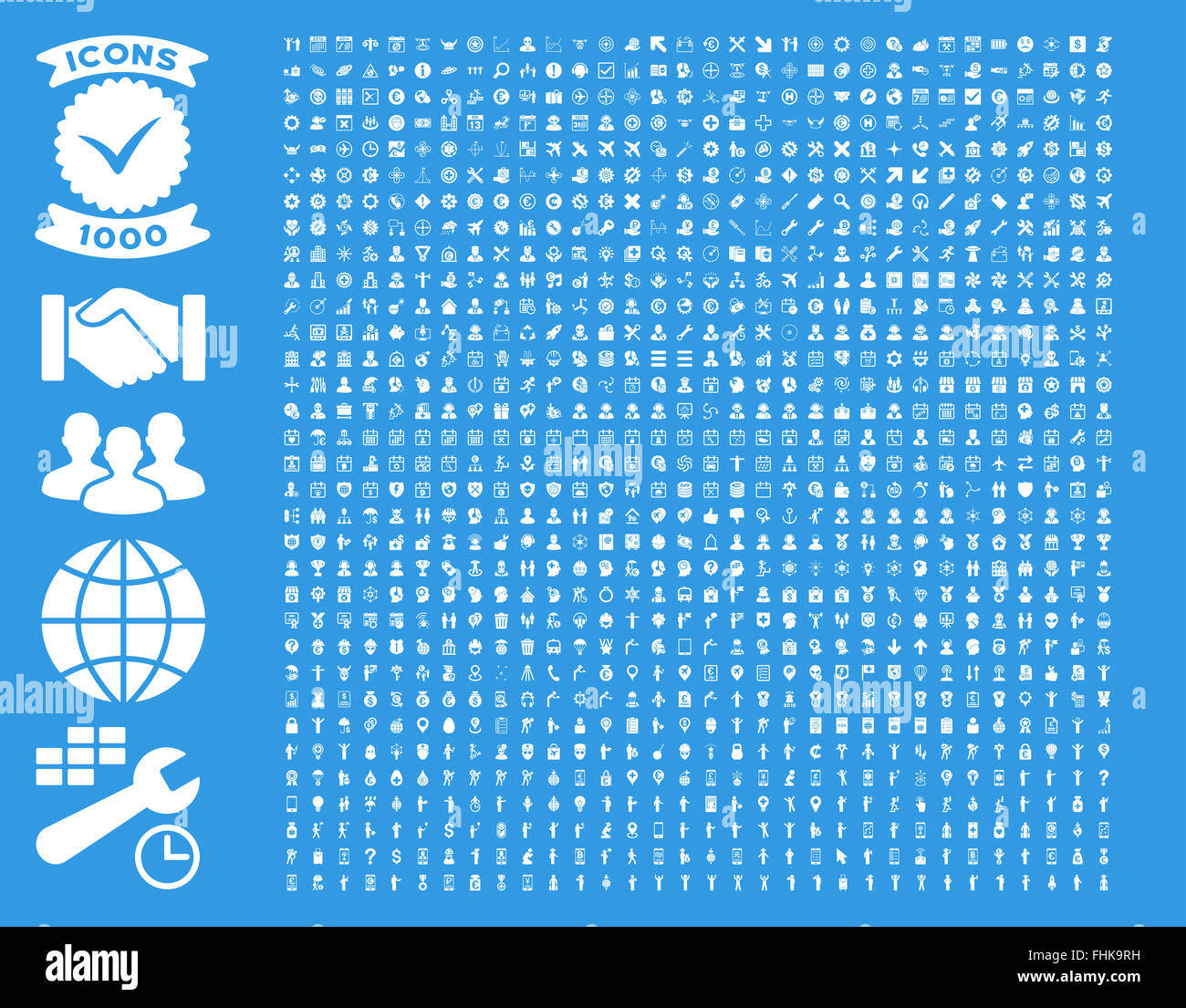 Collection of 1000 flat vector icons Stock Photo - Alamy