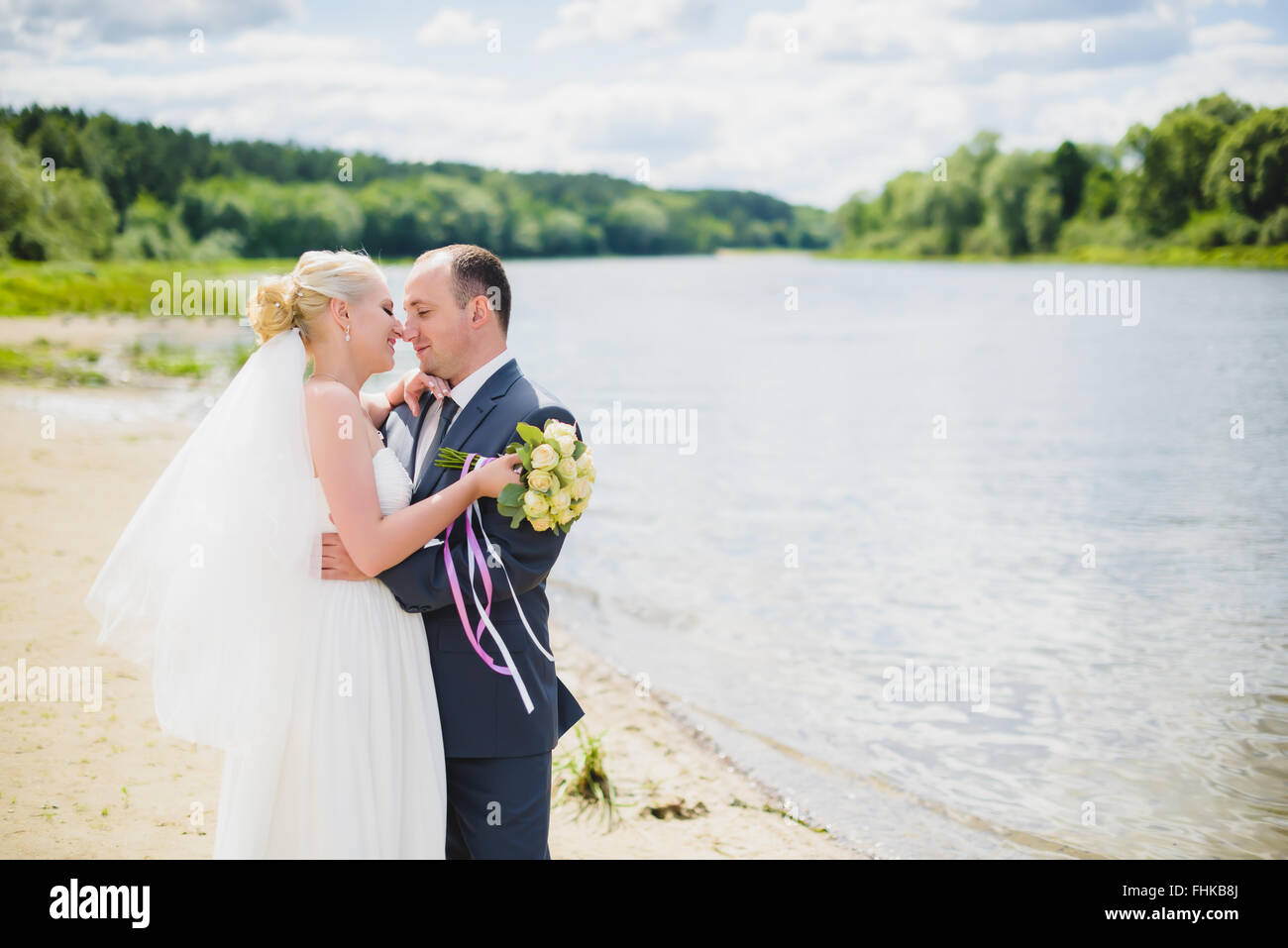 Bride and groom walking together hi-res stock photography and images ...