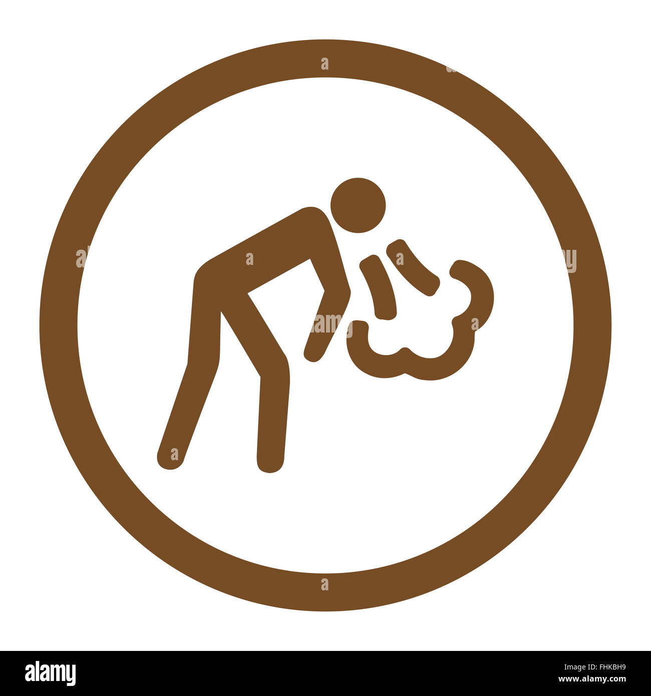 Vomiting Rounded Vector Icon Stock Photo - Alamy