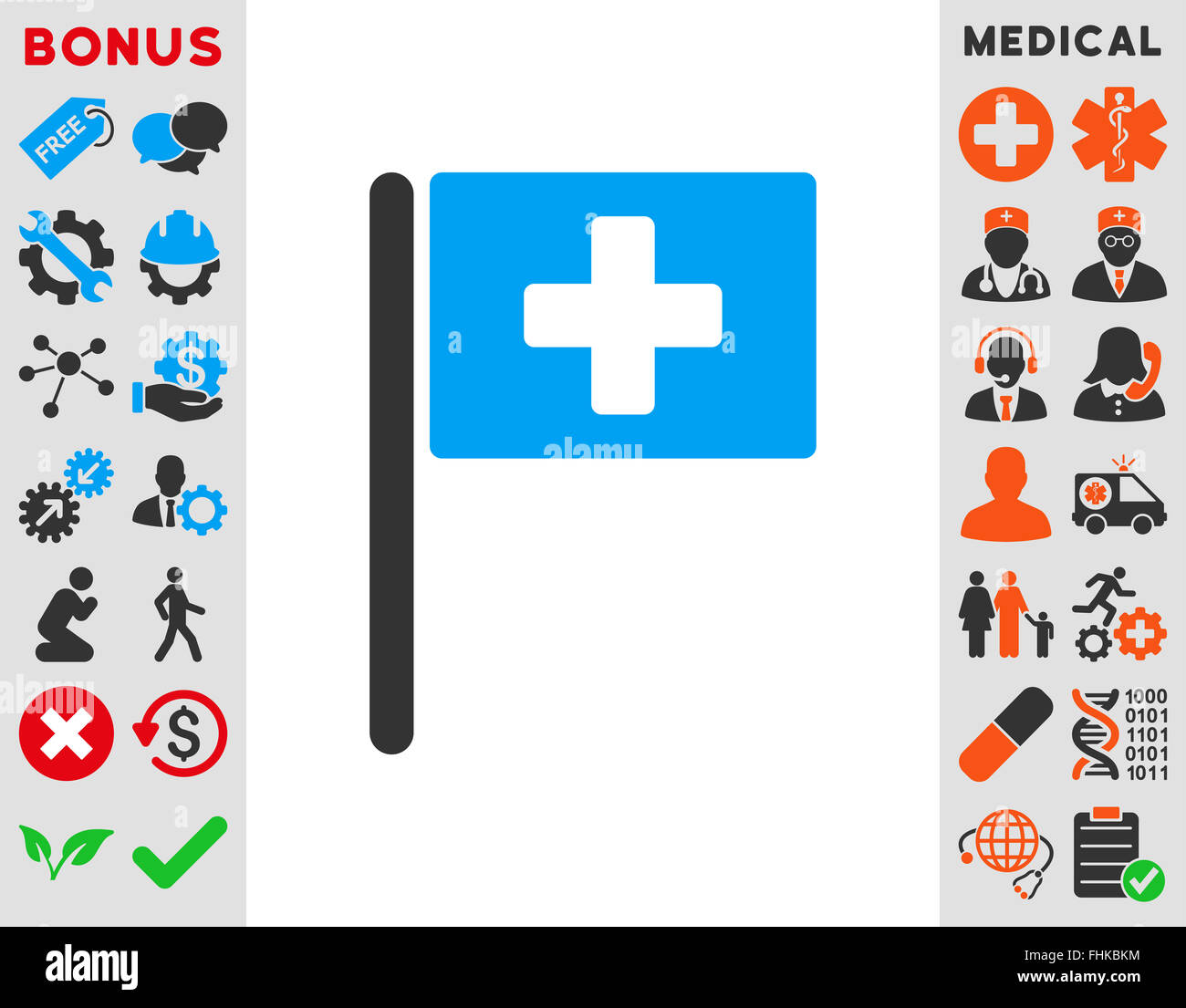 Hospital Flag Icon Stock Photo - Alamy