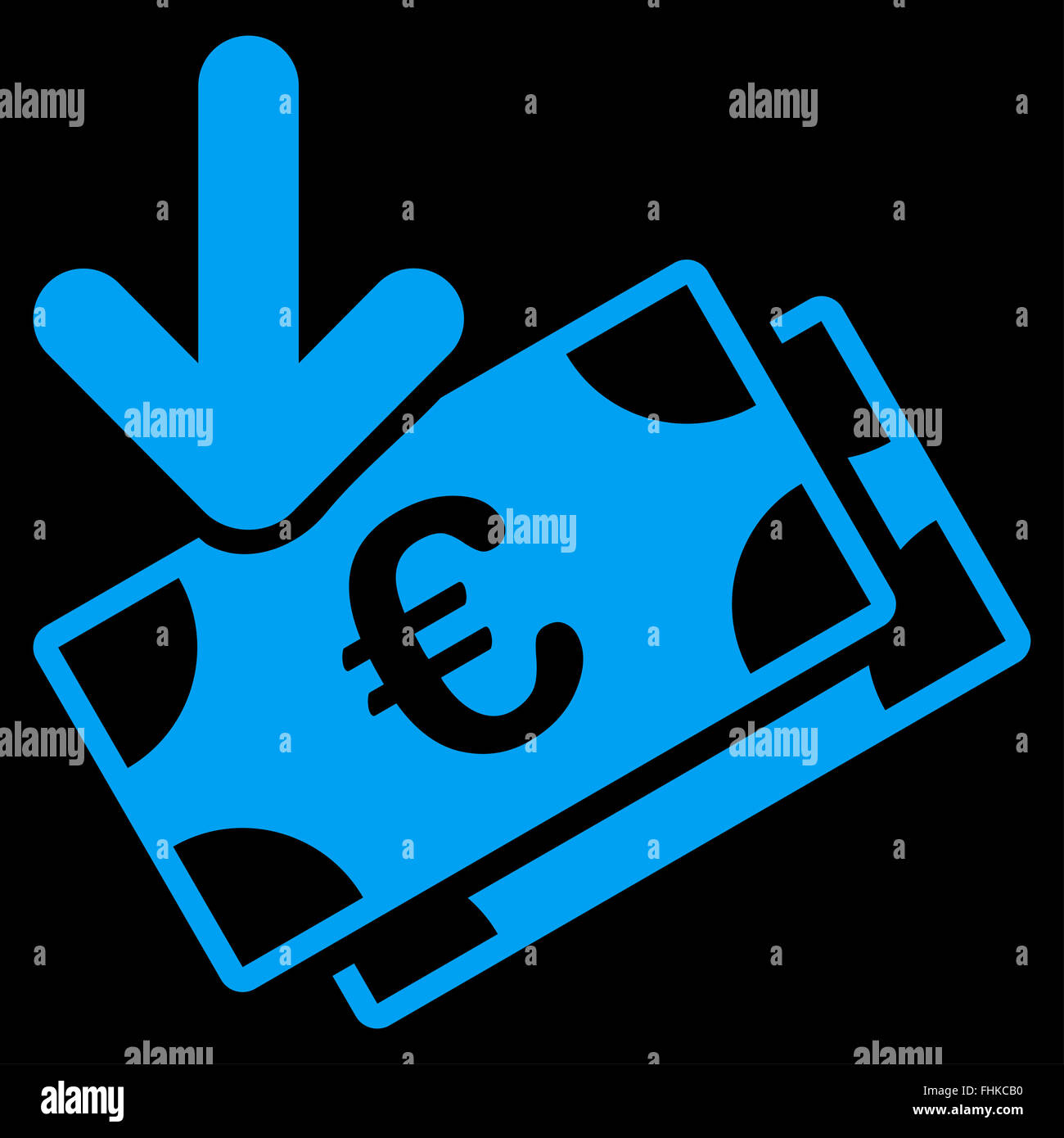 Euro Income Icon Stock Photo - Alamy