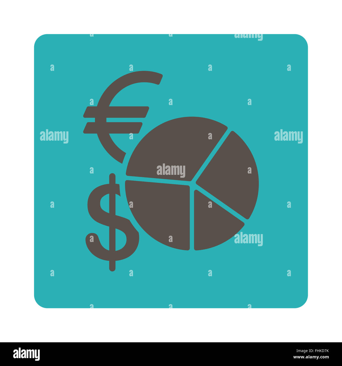 Currency Pie Chart Icon Stock Photo - Alamy