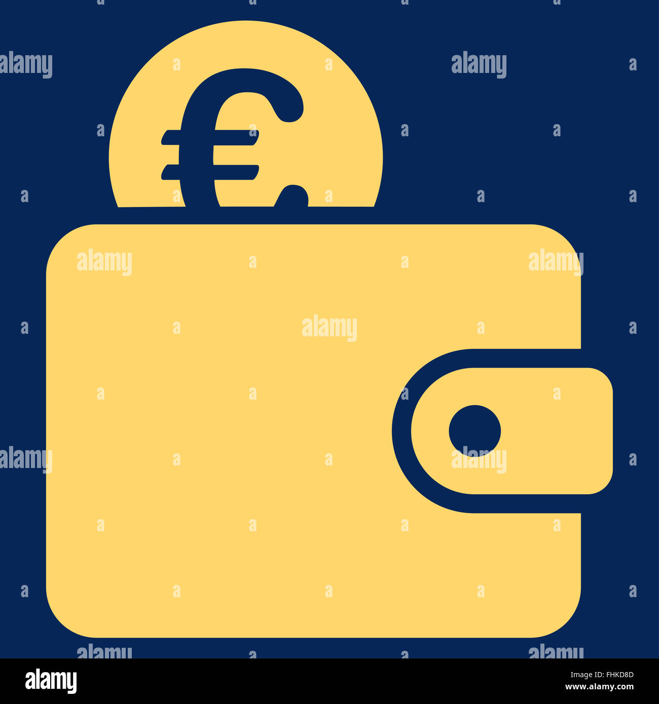 Euro Wallet Icon Stock Photo - Alamy