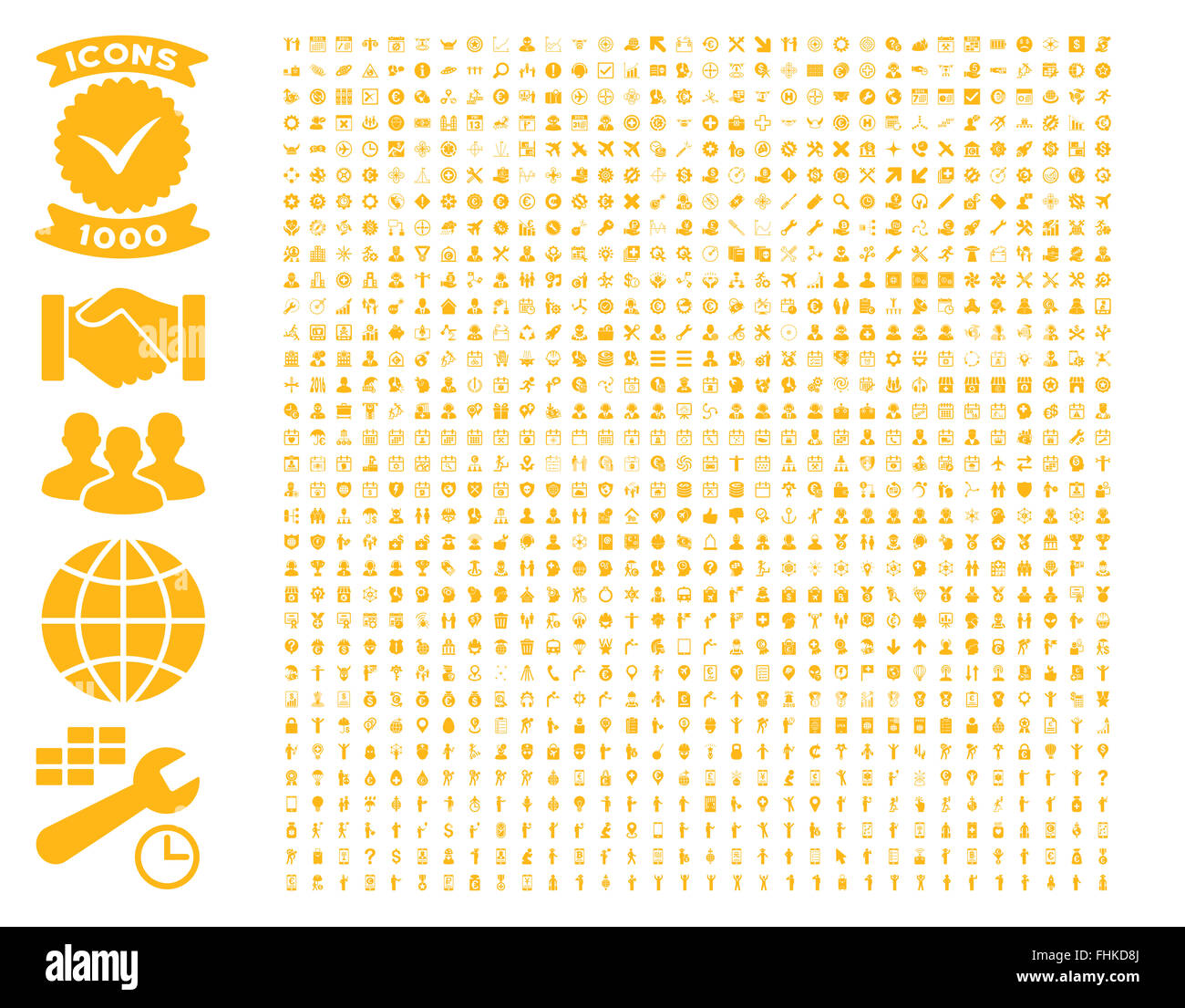Collection of 1000 flat vector icons Stock Photo - Alamy