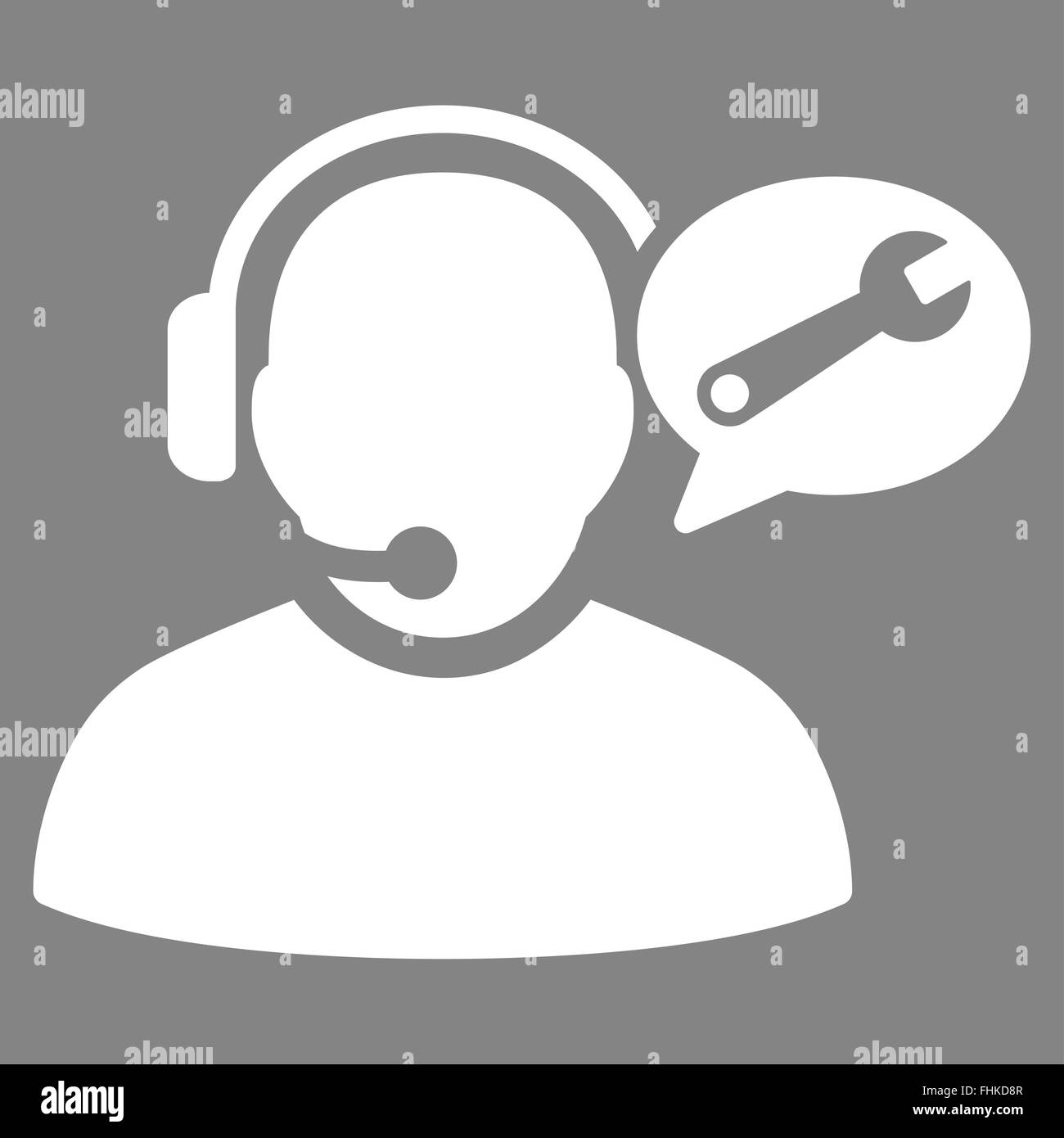Customer service agent avatar vector Black and White Stock Photos ...