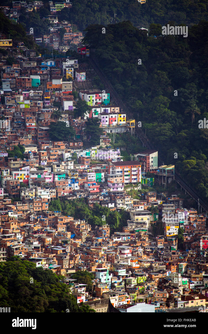Brazil. Rio de Janeiro, Santa Marta favela Stock Photo - Alamy