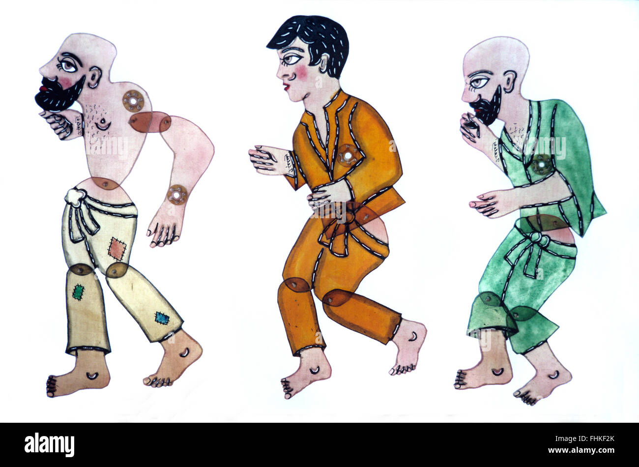 Karagôz (left) and Hacivat (right) Turkish Shadow Puppets or Shadow ...