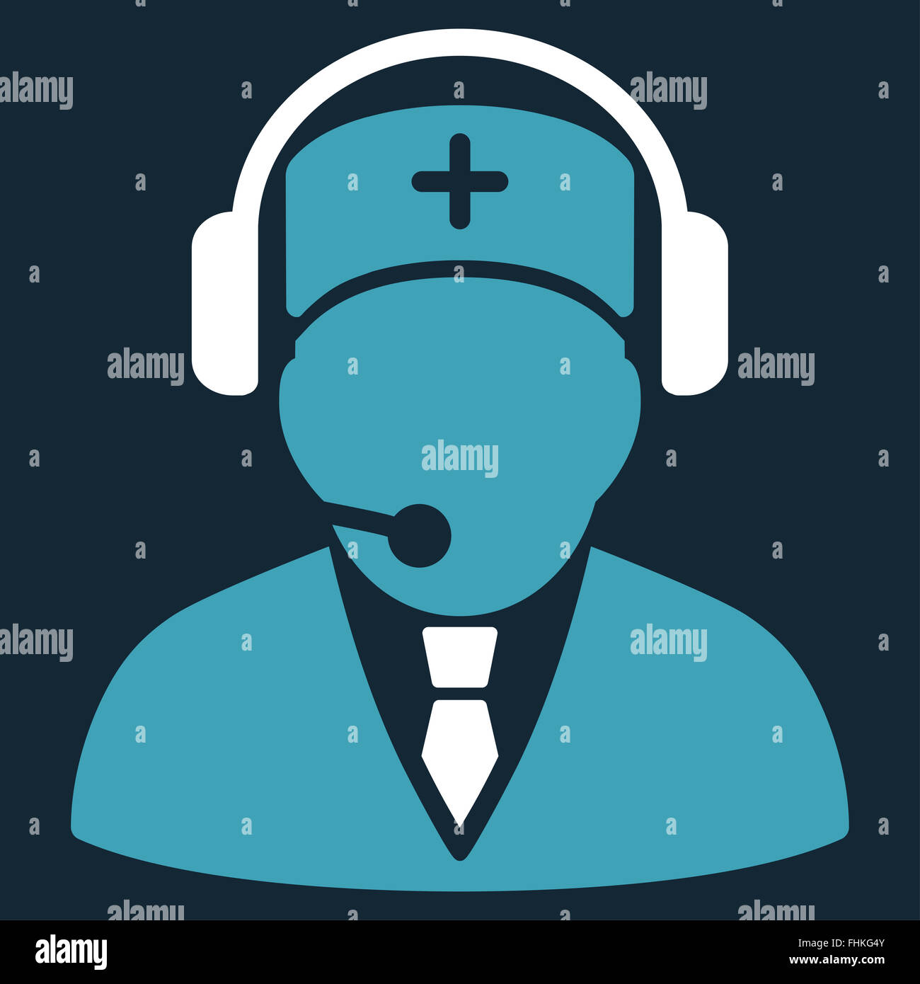 Emergency Operator Icon Stock Photo - Alamy