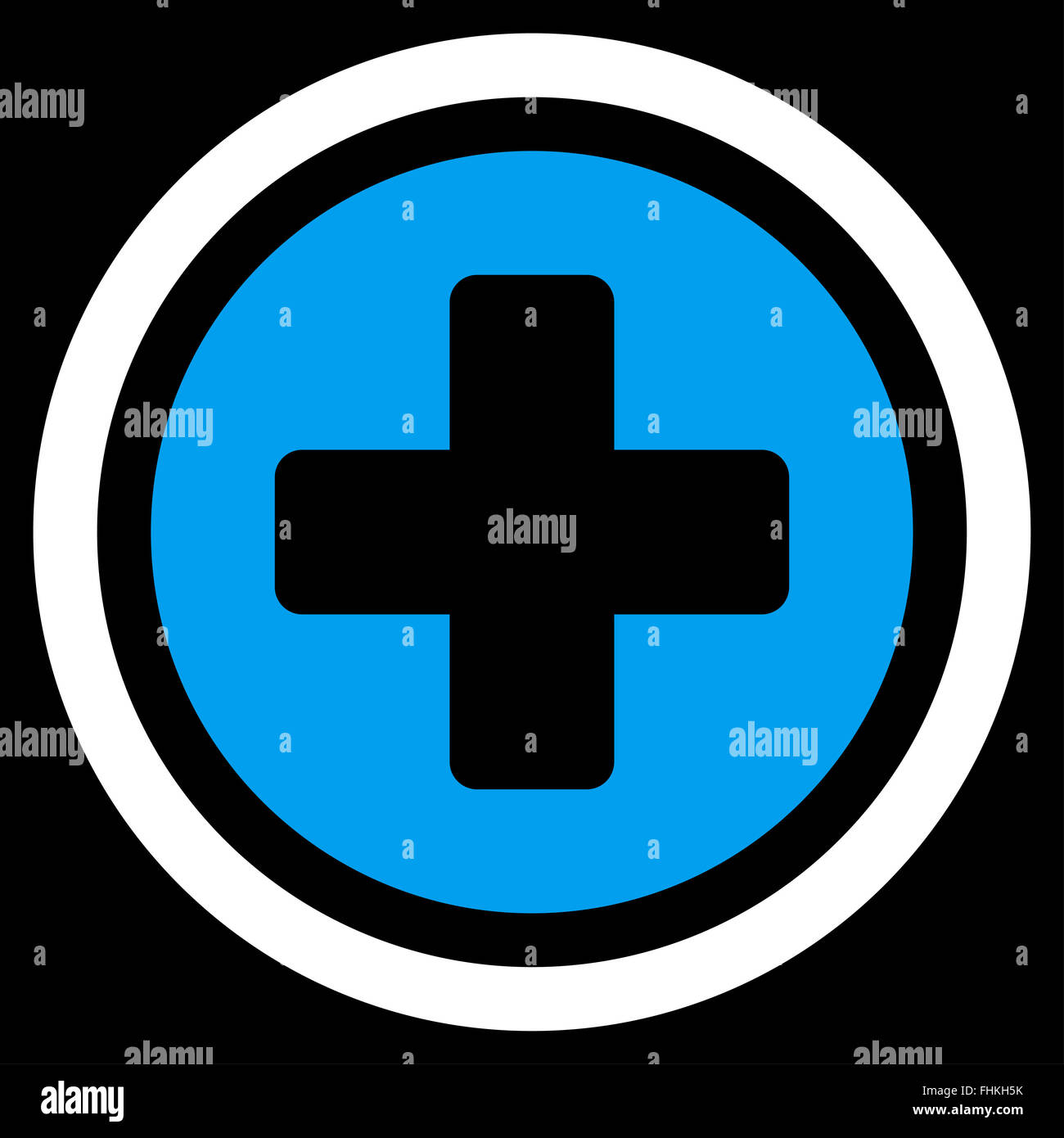 Rounded Cross Icon Stock Photo - Alamy