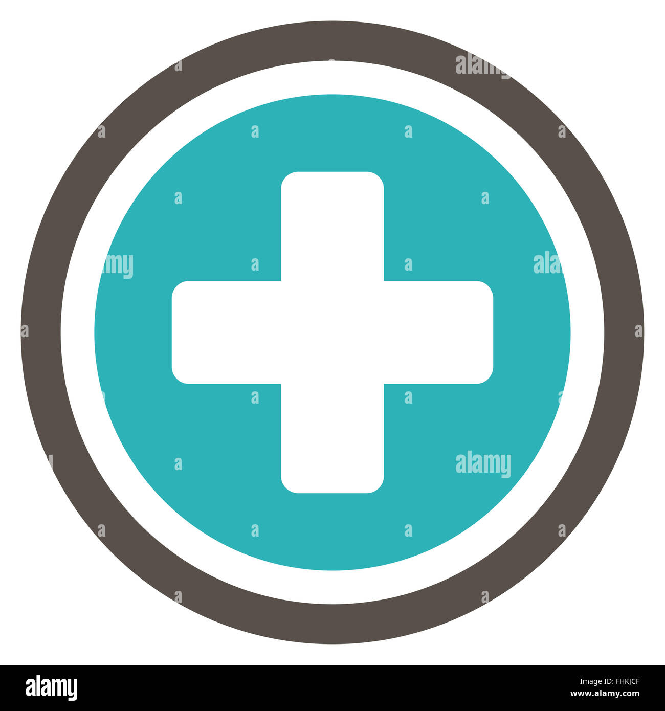 Rounded Cross Icon Stock Photo - Alamy