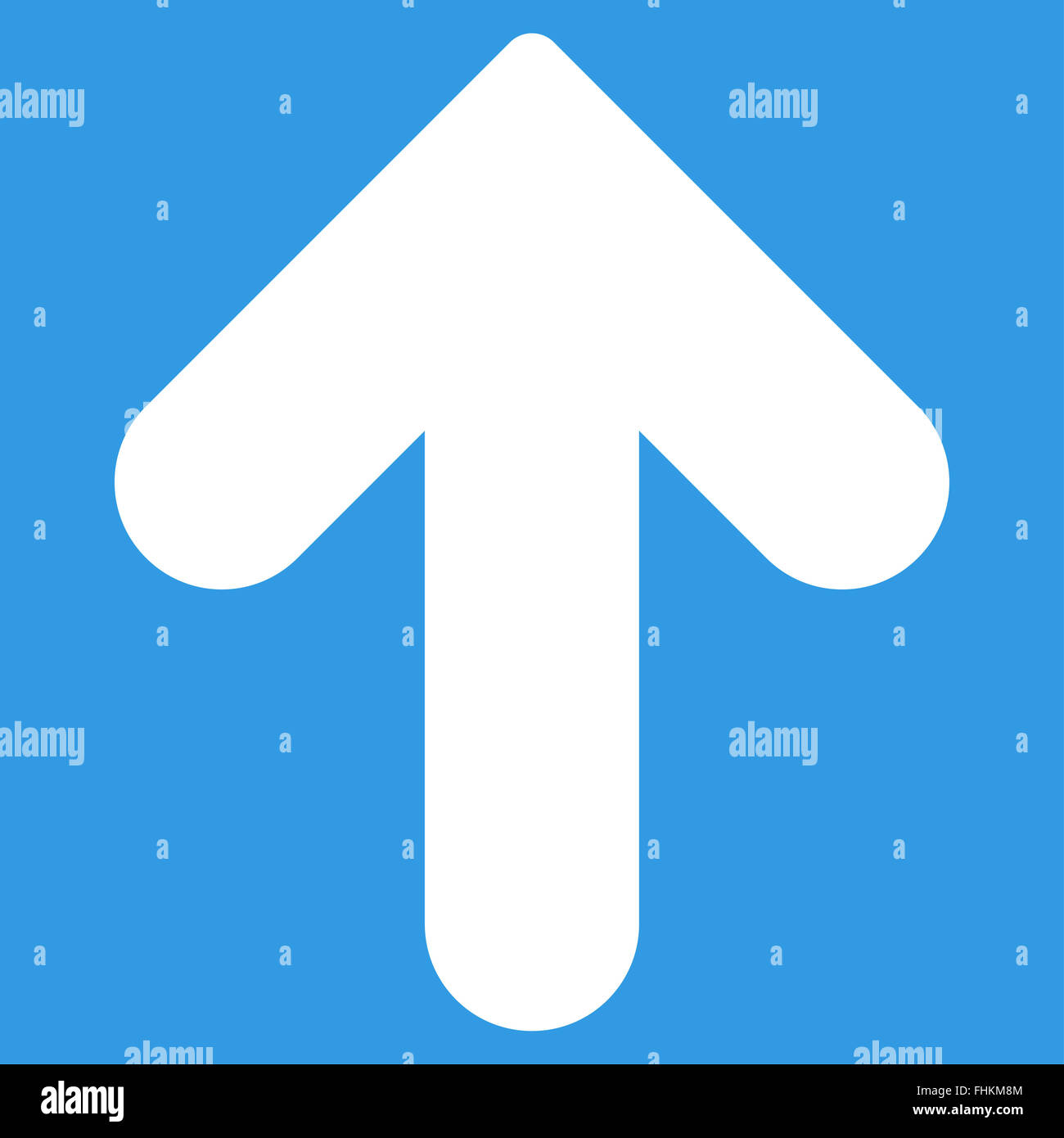 Arrow Up flat white color icon Stock Photo - Alamy
