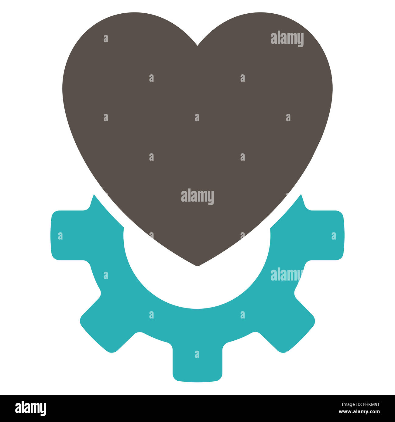 Mechanical Heart Icon Stock Photo - Alamy