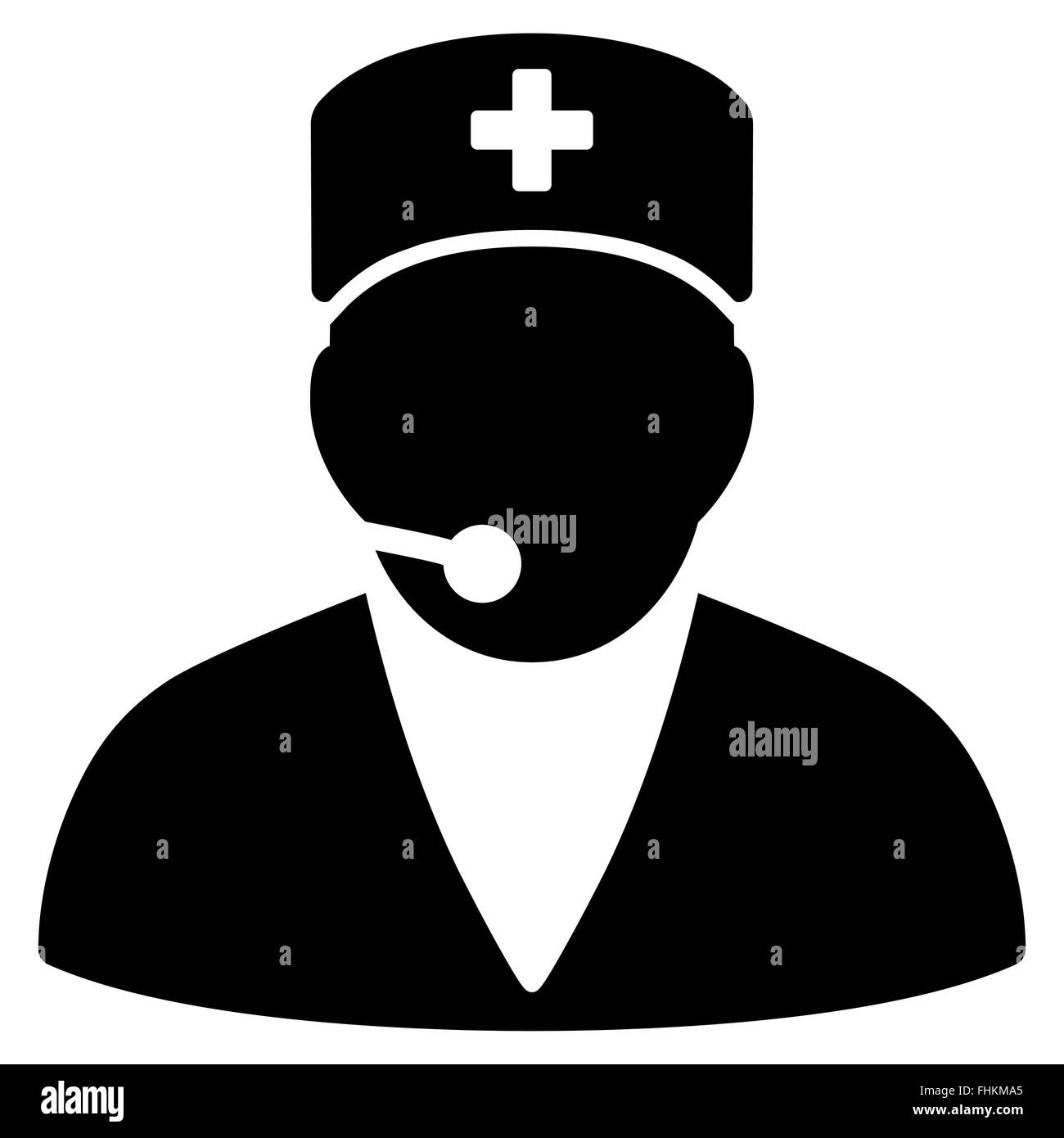 Medical Operator Icon Stock Photo - Alamy