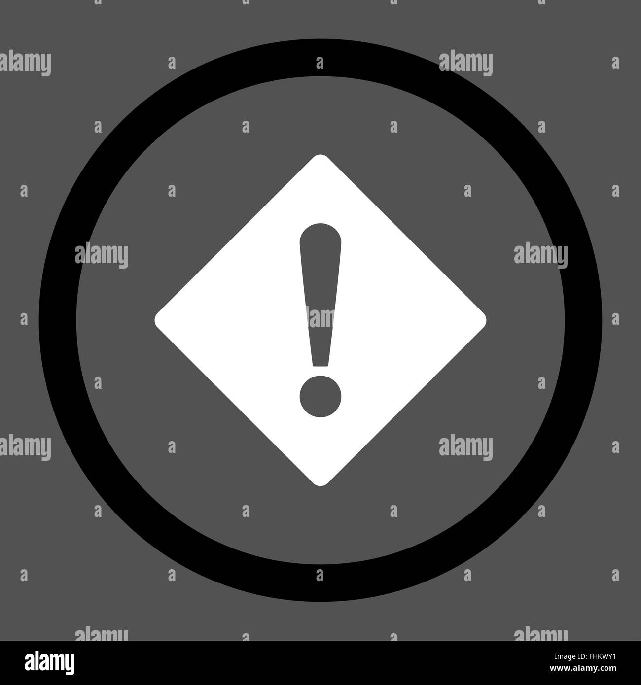 Error flat black and white colors rounded raster icon Stock Photo - Alamy
