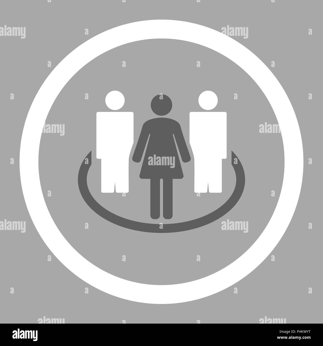 Society flat dark gray and white colors rounded vector icon Stock Photo ...
