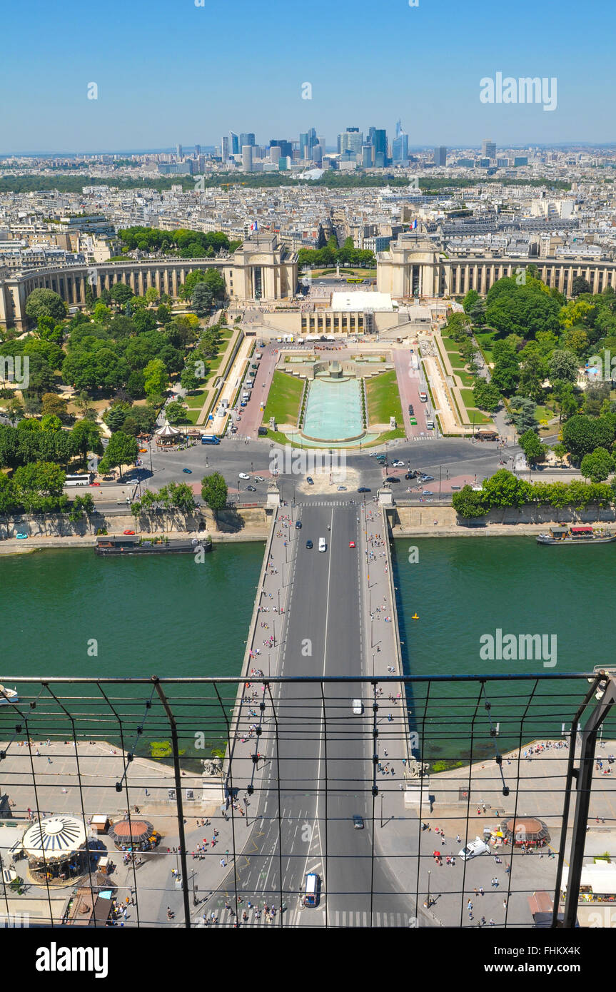 Aerial view of Paris, France as seen from Eiffel Tower Stock Photo - Alamy