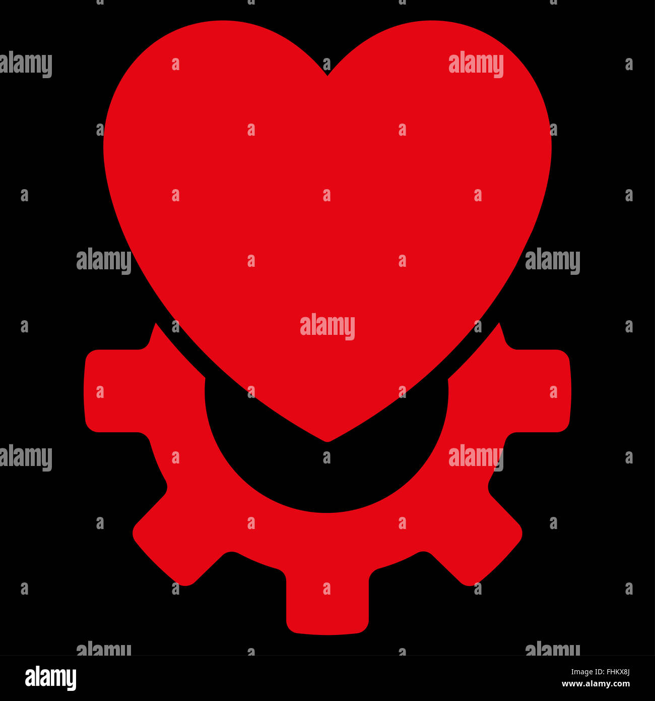 Mechanical Heart Icon Stock Photo - Alamy