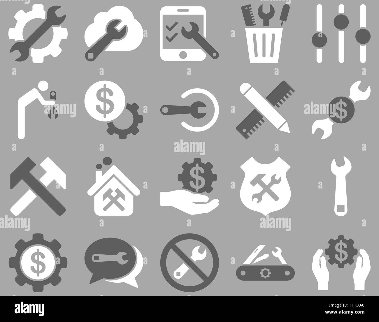 Settings and Tools Icons Stock Photo - Alamy