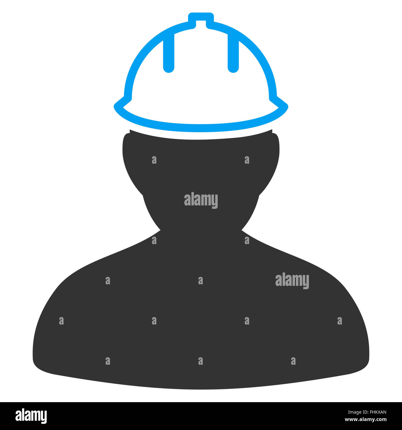 Person In Hardhat Icon Stock Photo - Alamy