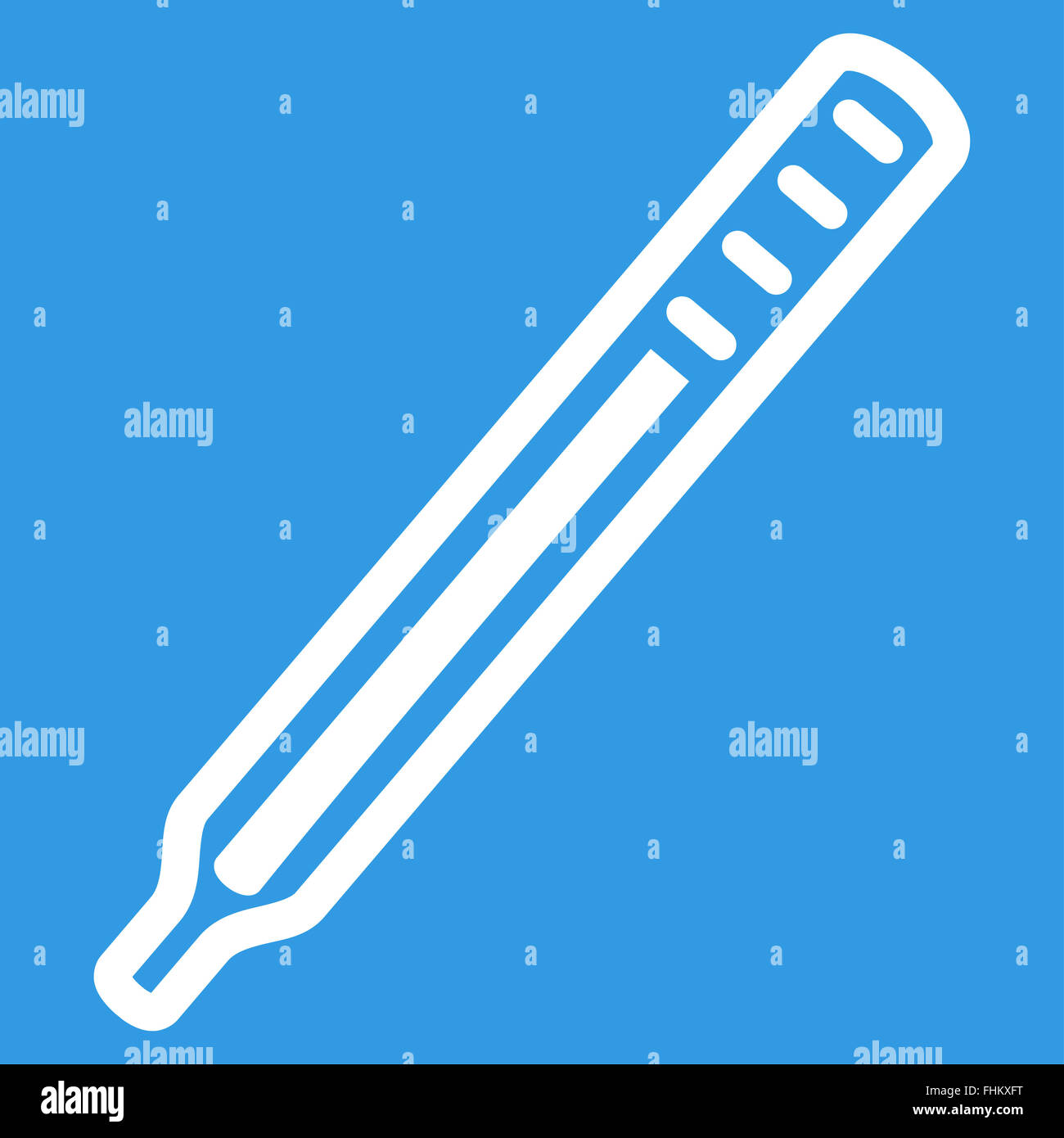 Medical Thermometer Flat Icon Stock Photo - Alamy