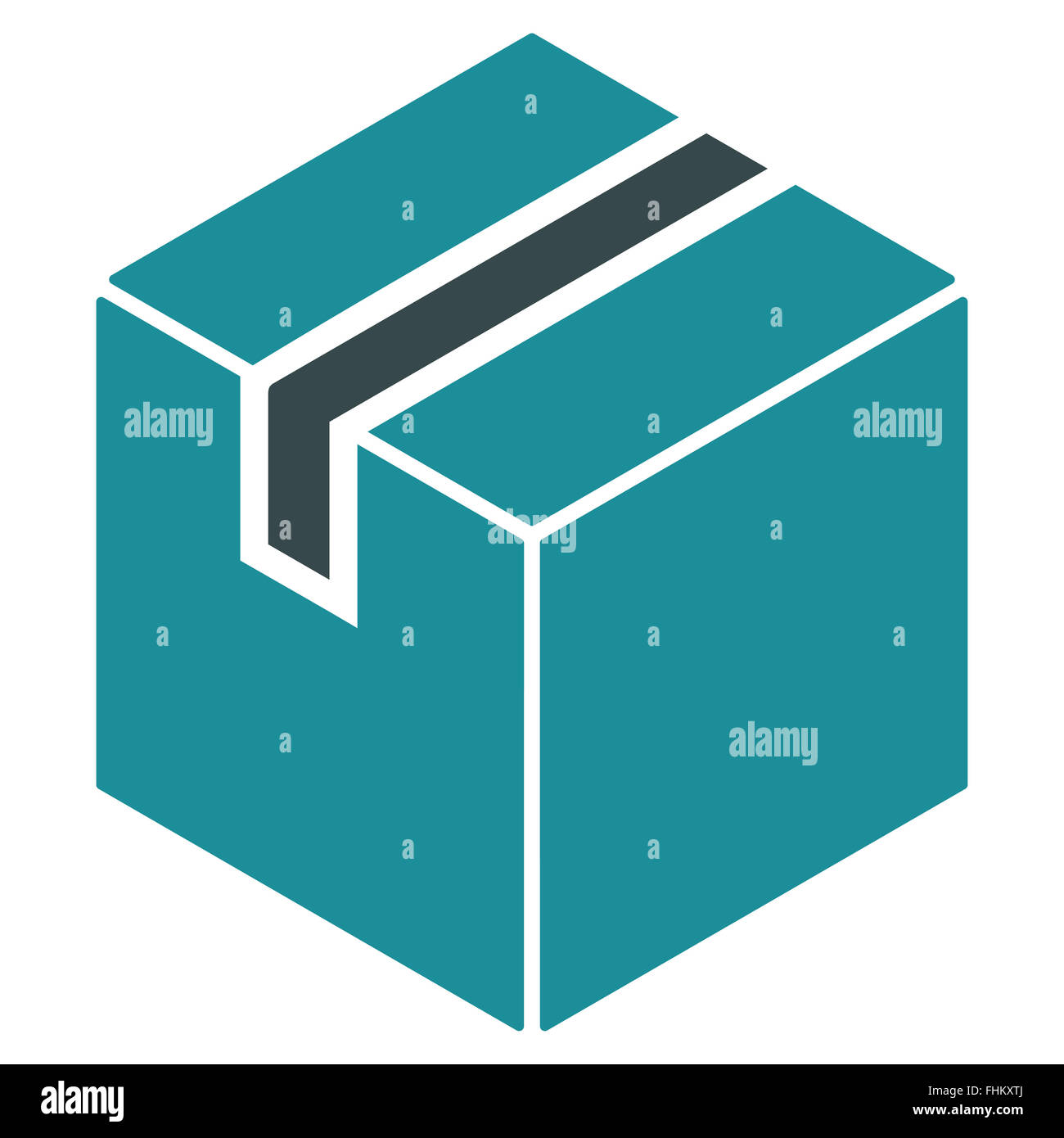 Package Flat Icon Stock Photo - Alamy