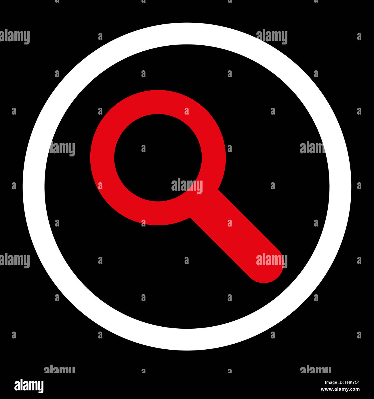 Search flat red and white colors rounded raster icon Stock Photo - Alamy