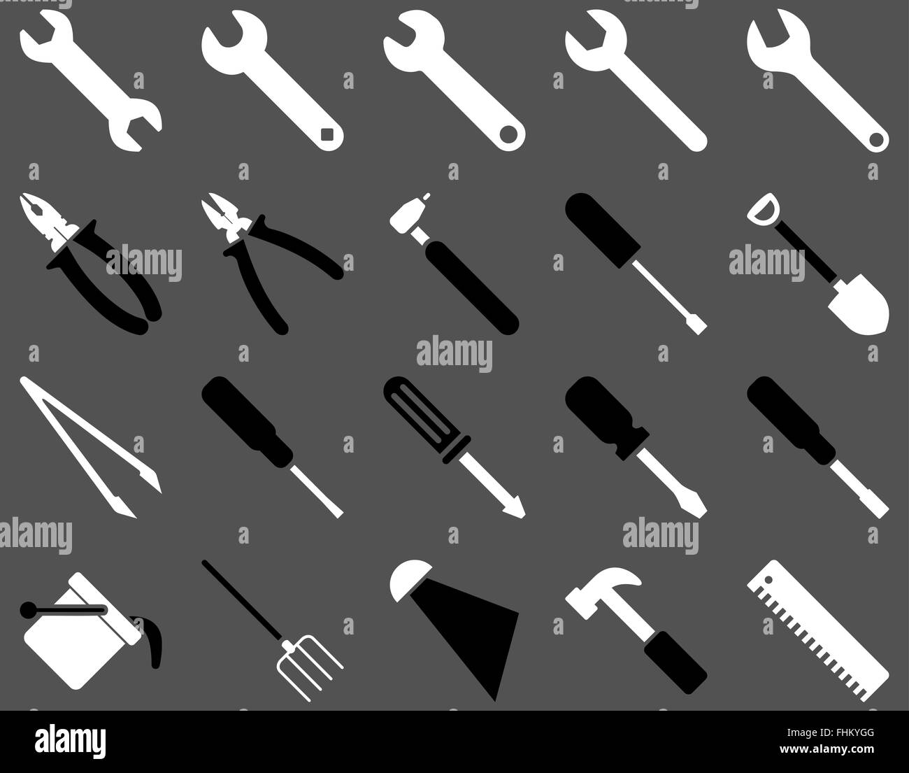 Equipment and Tools Icons Stock Photo - Alamy