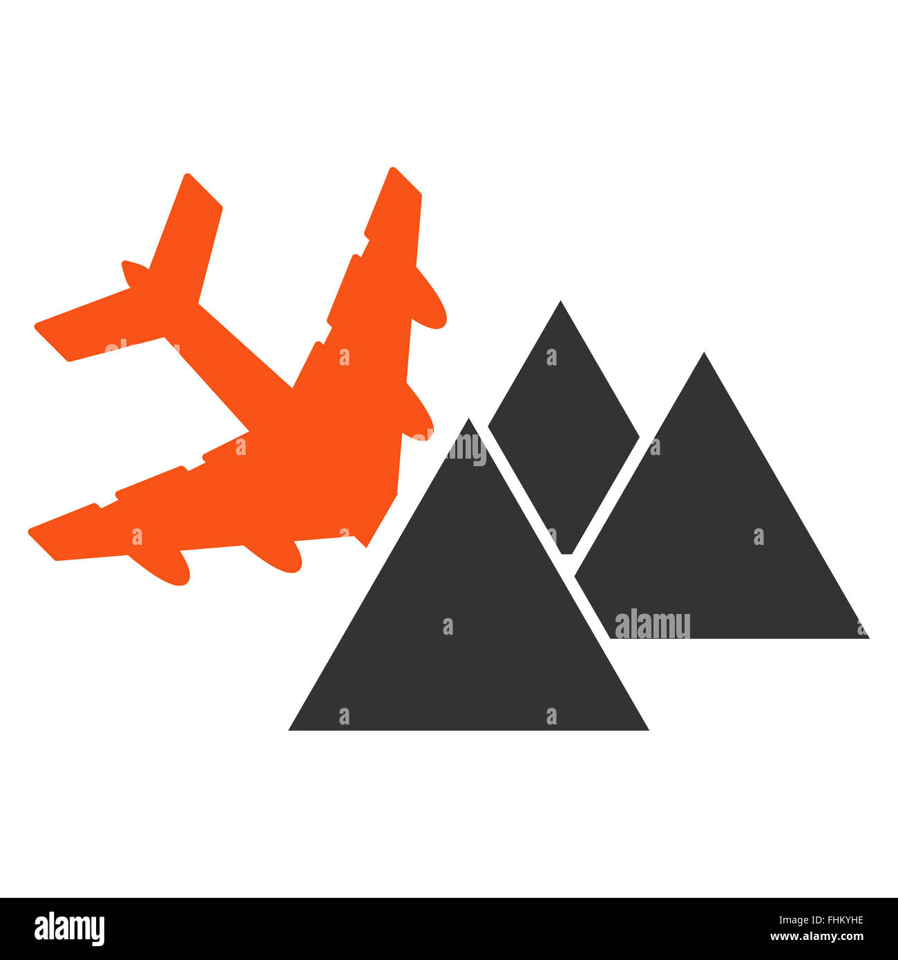 Piramides Airplane Crash Icon Stock Photo - Alamy