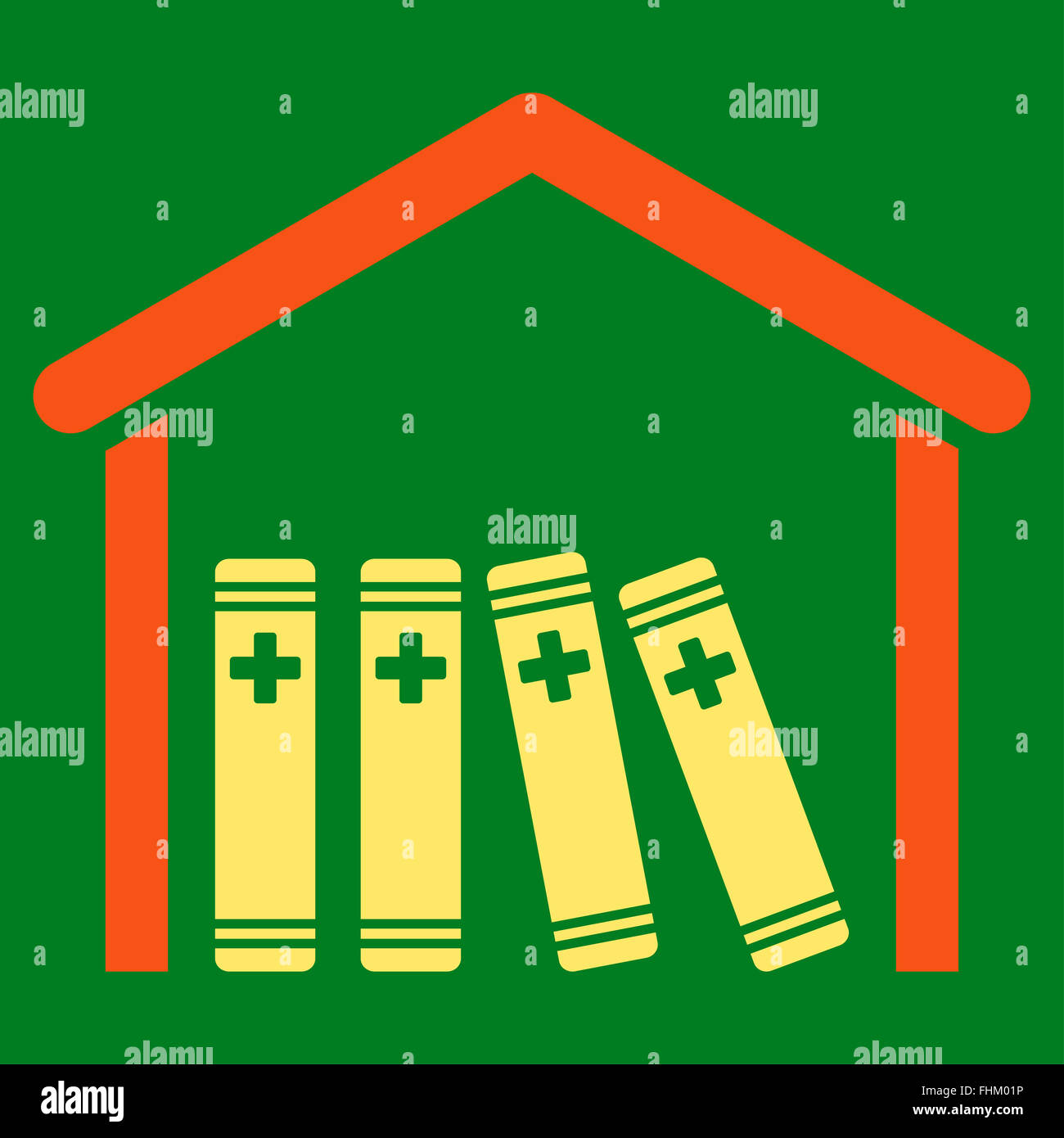 Medical Library Icon Stock Photo - Alamy