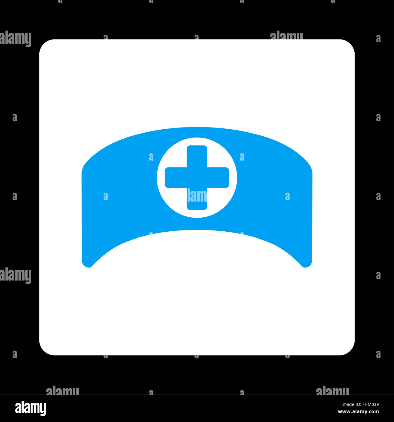 Doctor Cap Flat Button Stock Photo - Alamy