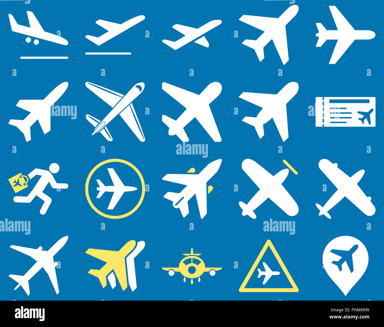 Aviation Icon Set Stock Photo - Alamy