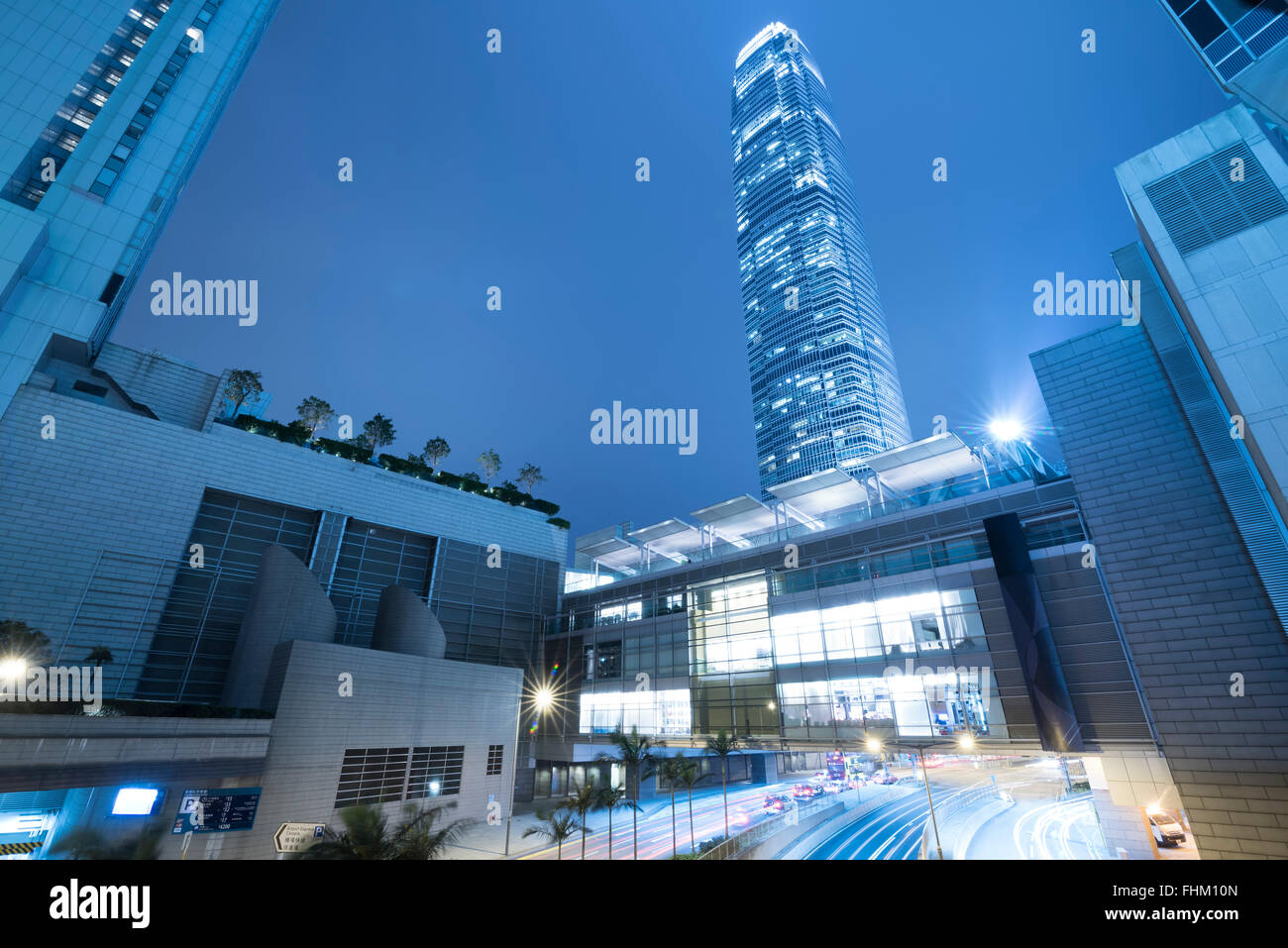 Central, Hong Kong, at Night. The busiest place in the world Stock ...