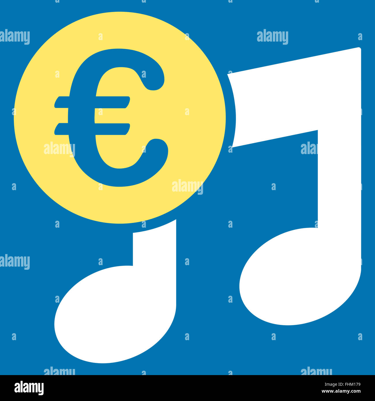 Euro Music Notes Icon Stock Photo - Alamy