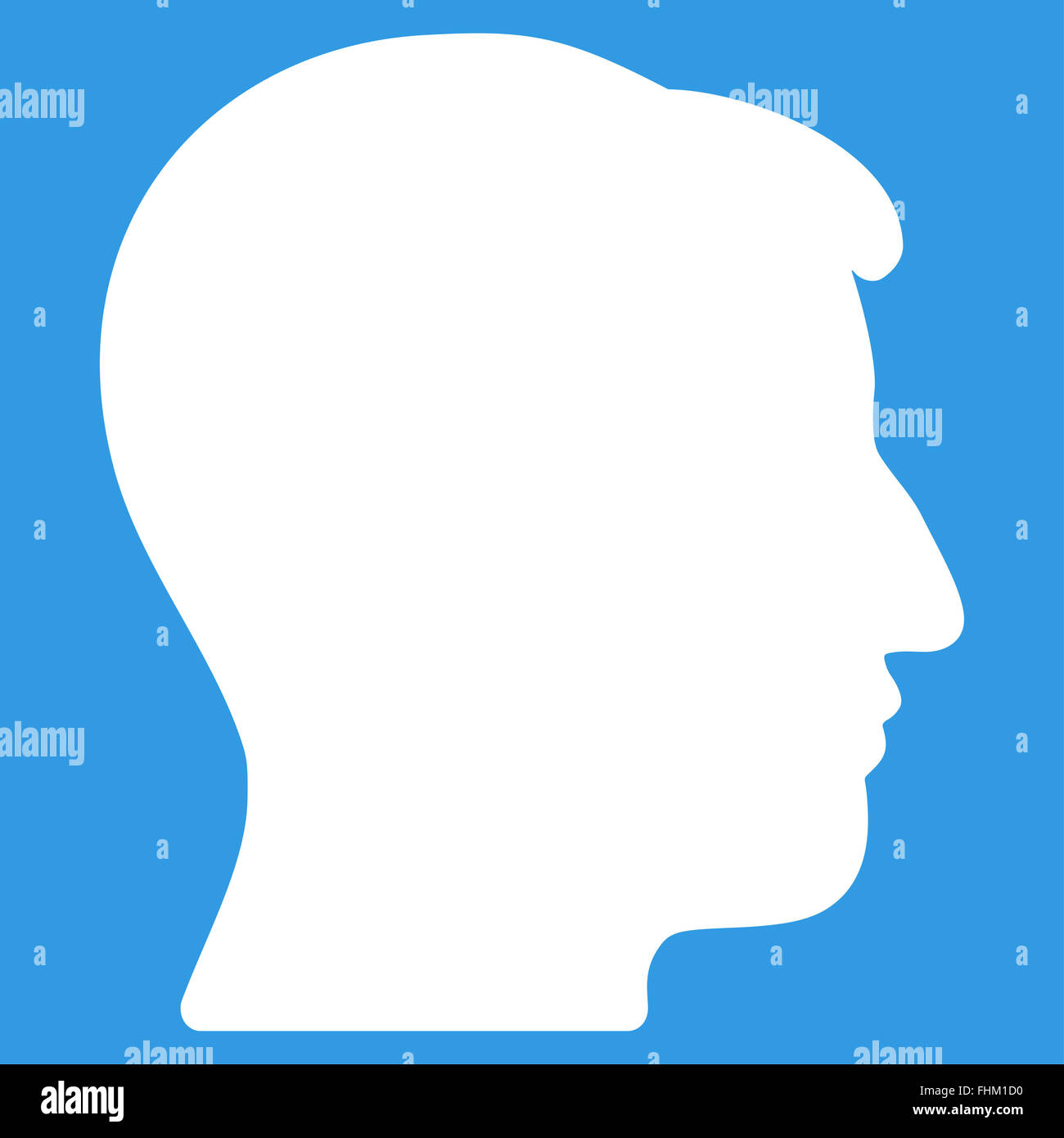 Man Head Flat Icon Stock Photo - Alamy