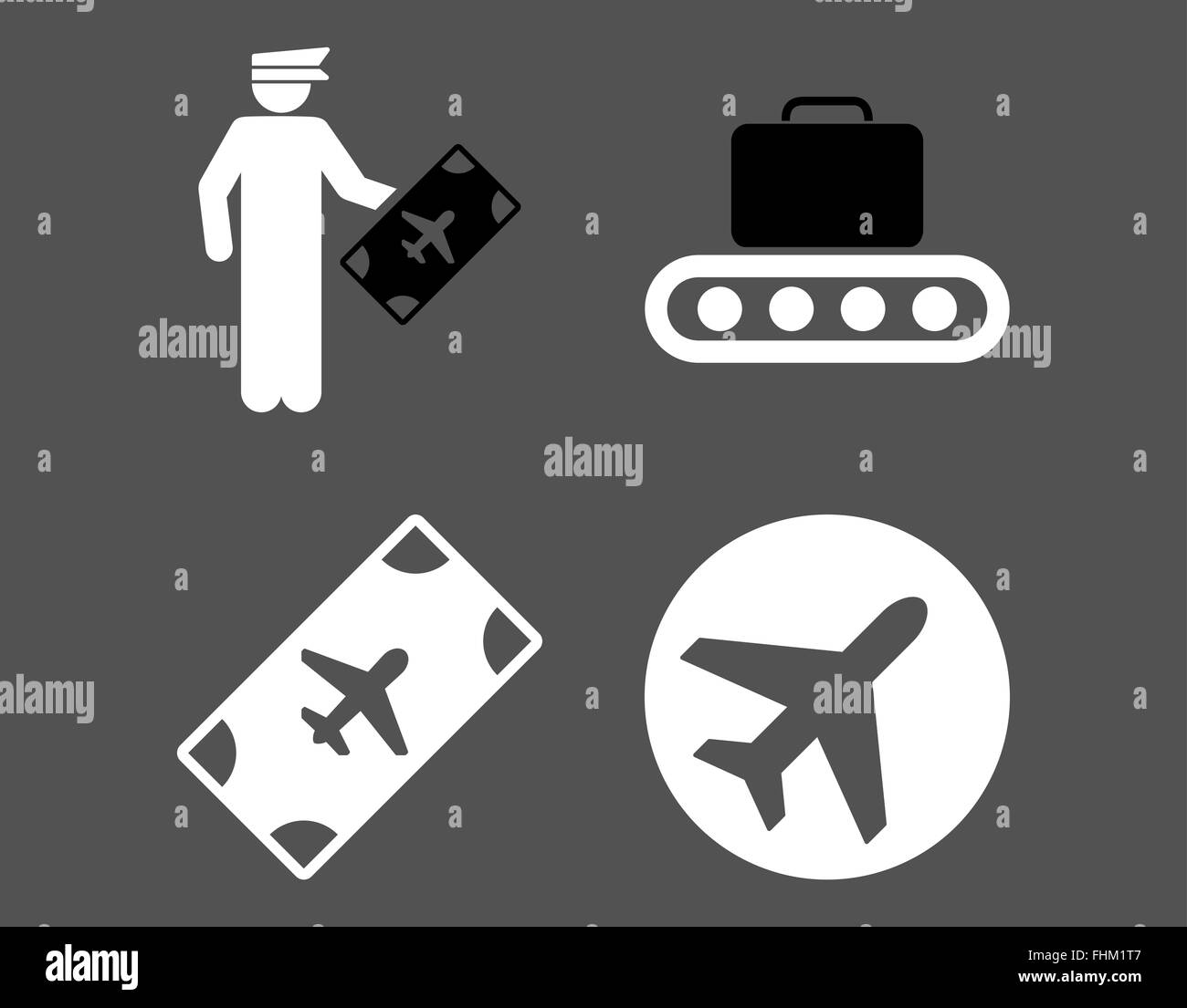 Aviation Icon Set Stock Photo - Alamy