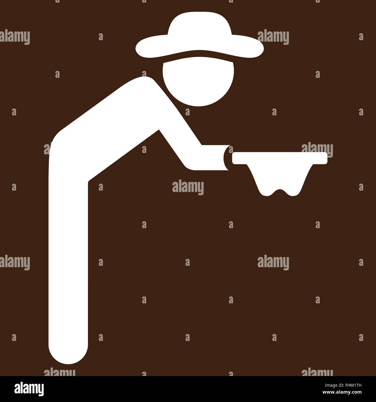 Human Figure Beggar Icon Stock Photo - Alamy