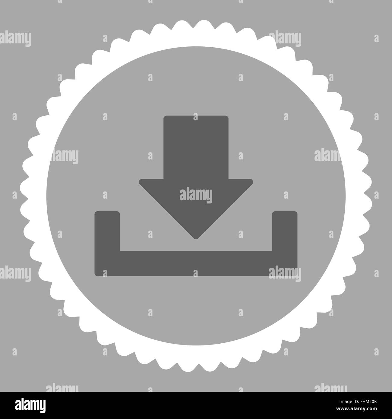 Download flat dark gray and white colors round stamp icon Stock Photo ...