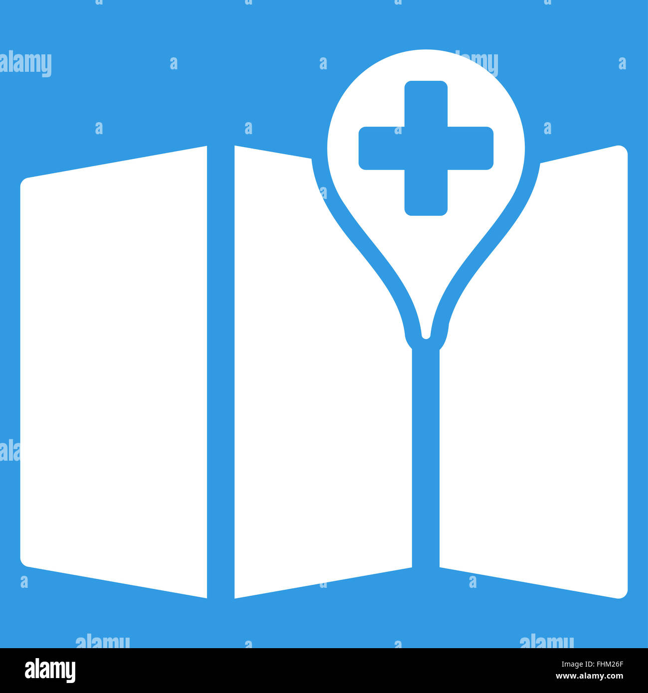 Medical Map Icon Stock Photo - Alamy