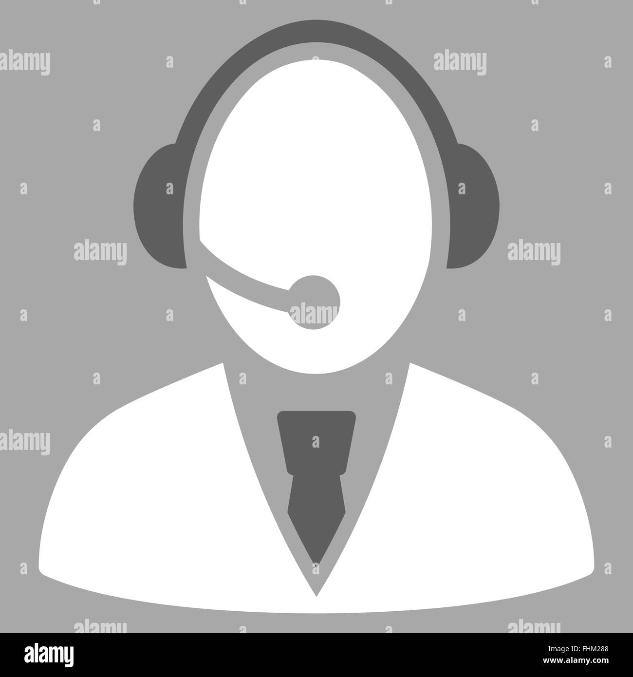 Call Center Worker Vector Icon Stock Photo - Alamy