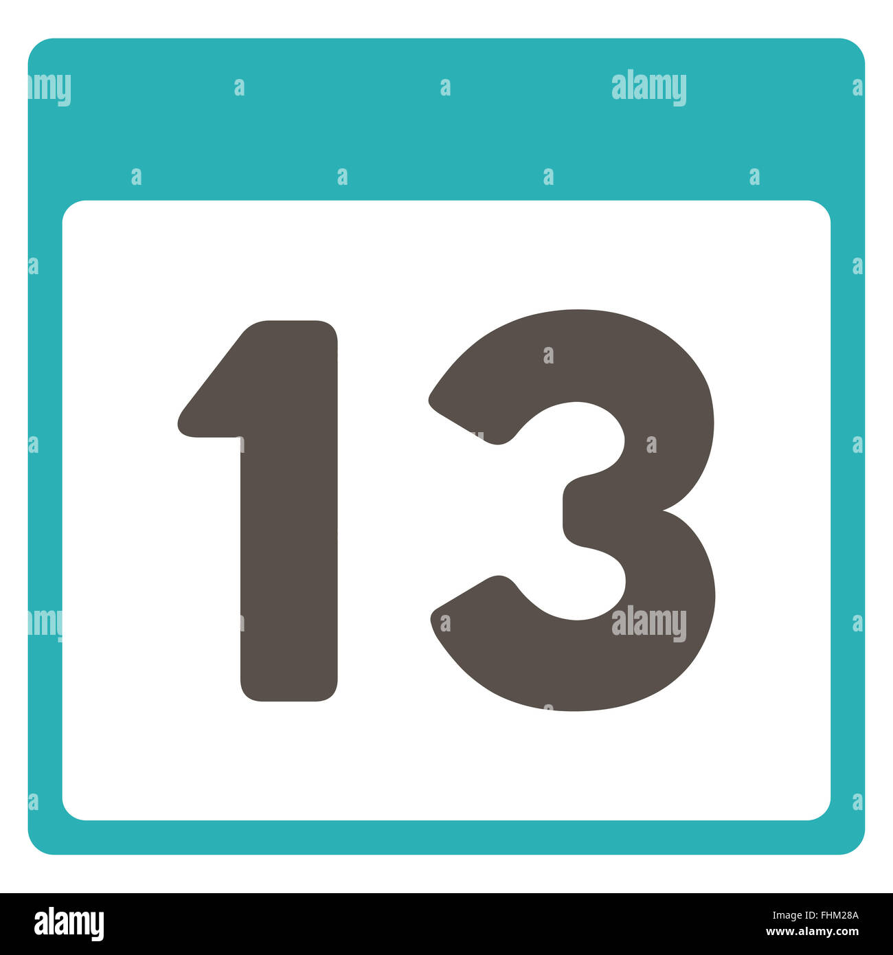 Thirteenth Day Icon Stock Photo - Alamy