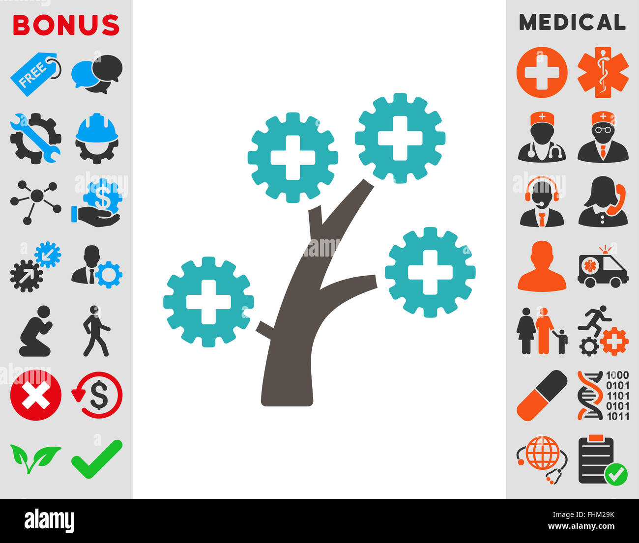 Medical Technology Tree Icon Stock Photo - Alamy