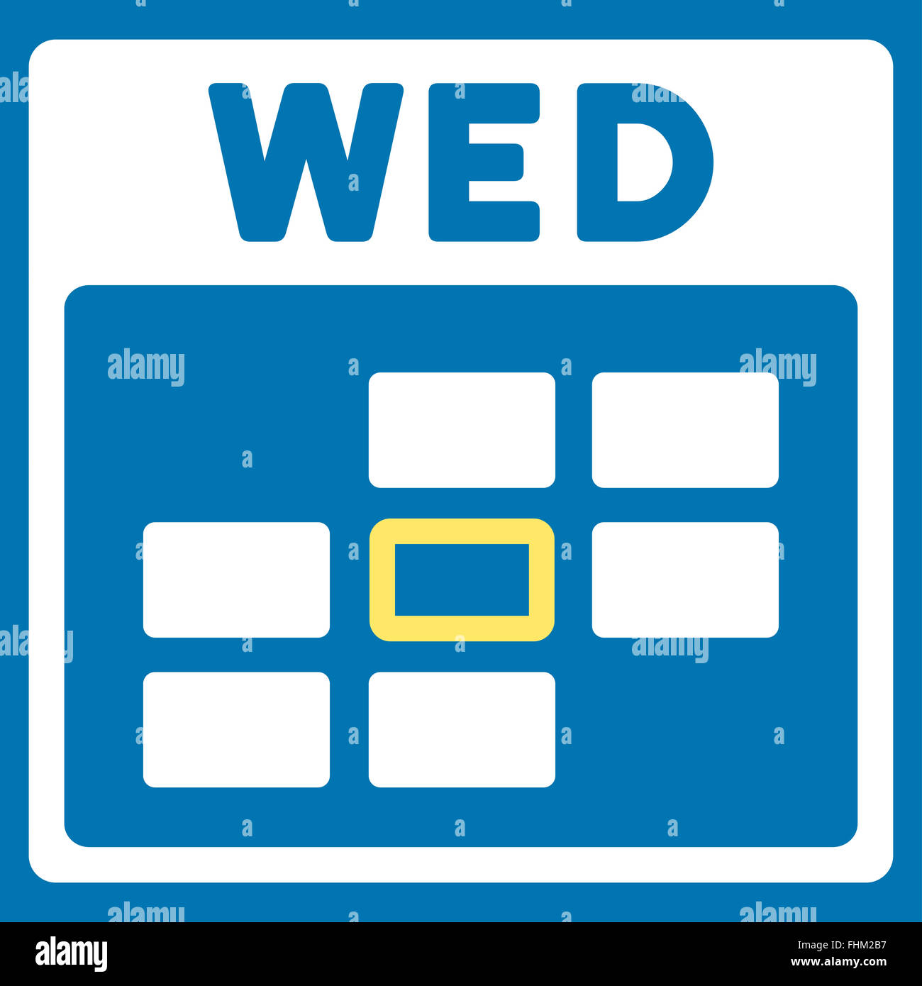 Wednesday Flat Icon Stock Photo - Alamy