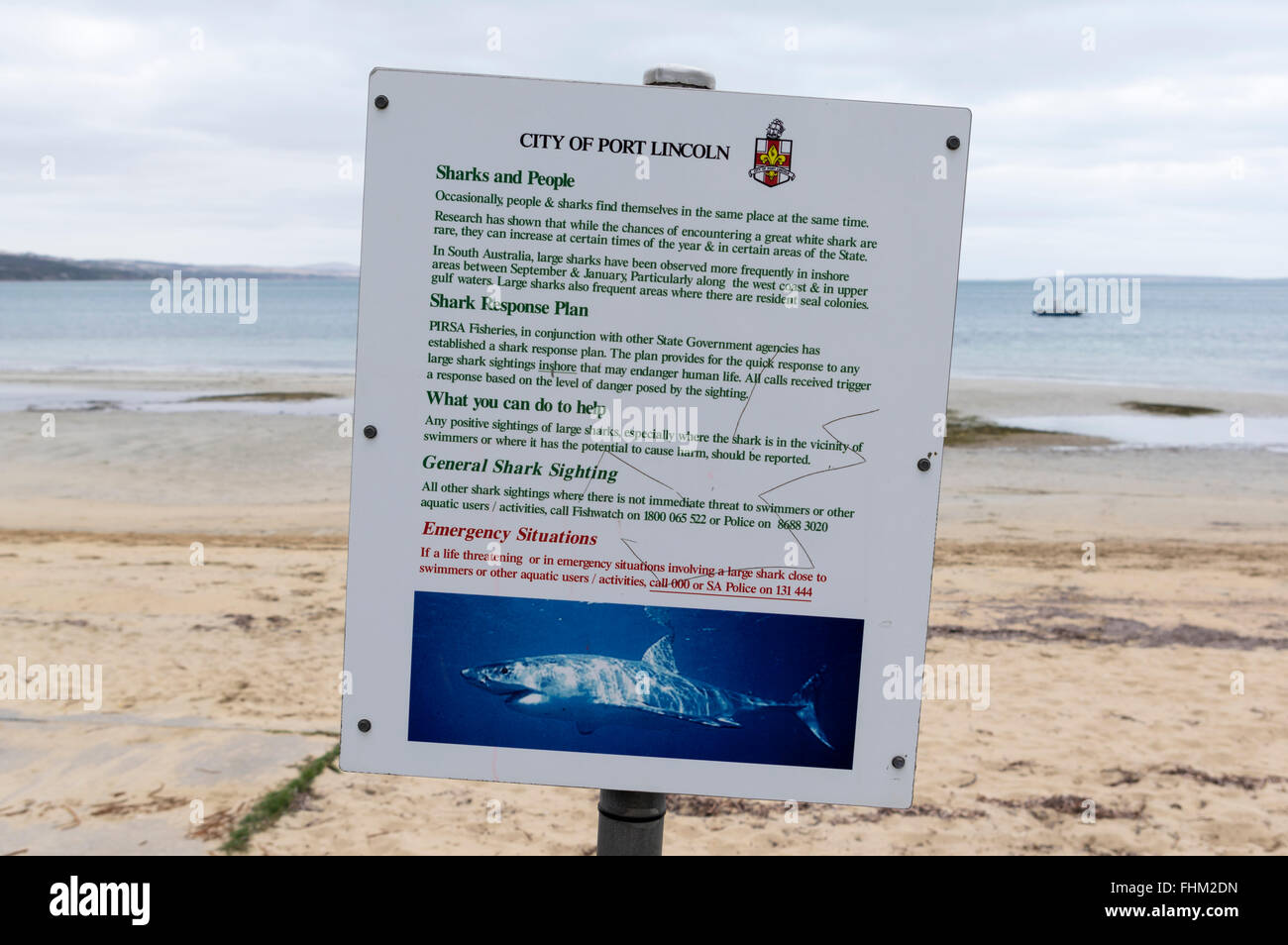 Shark warning sign hi-res stock photography and images - Alamy