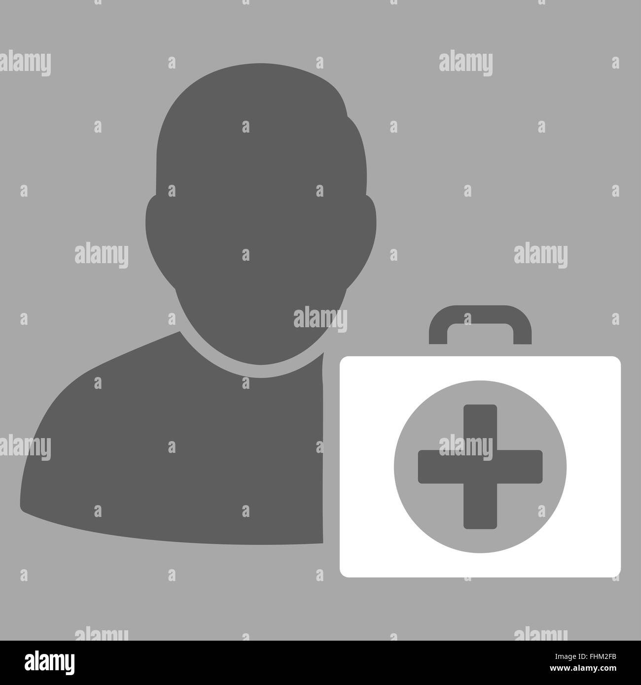 First Aid Man Icon Stock Photo - Alamy