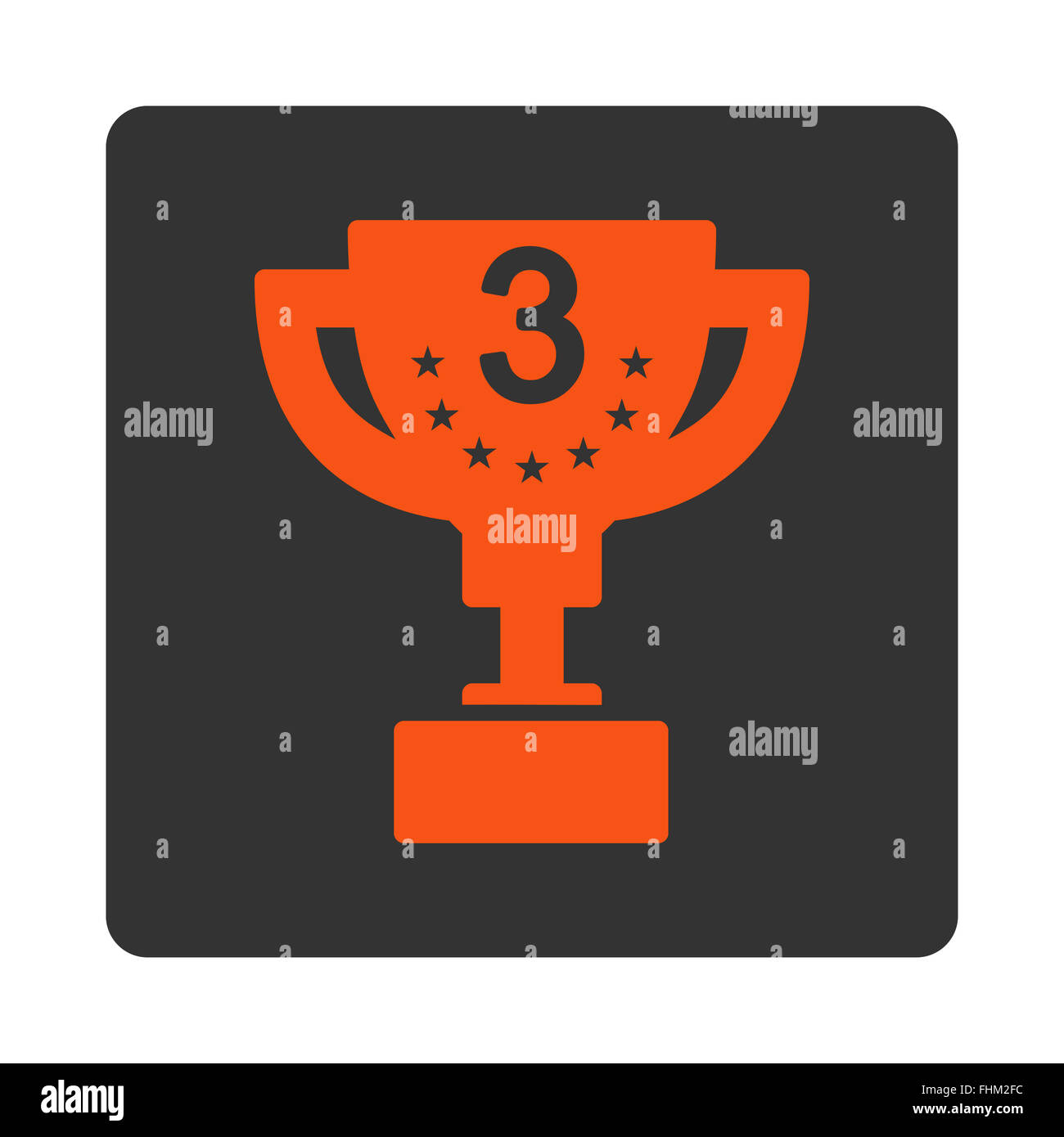 Third prize icon from Award Buttons OverColor Set Stock Photo - Alamy