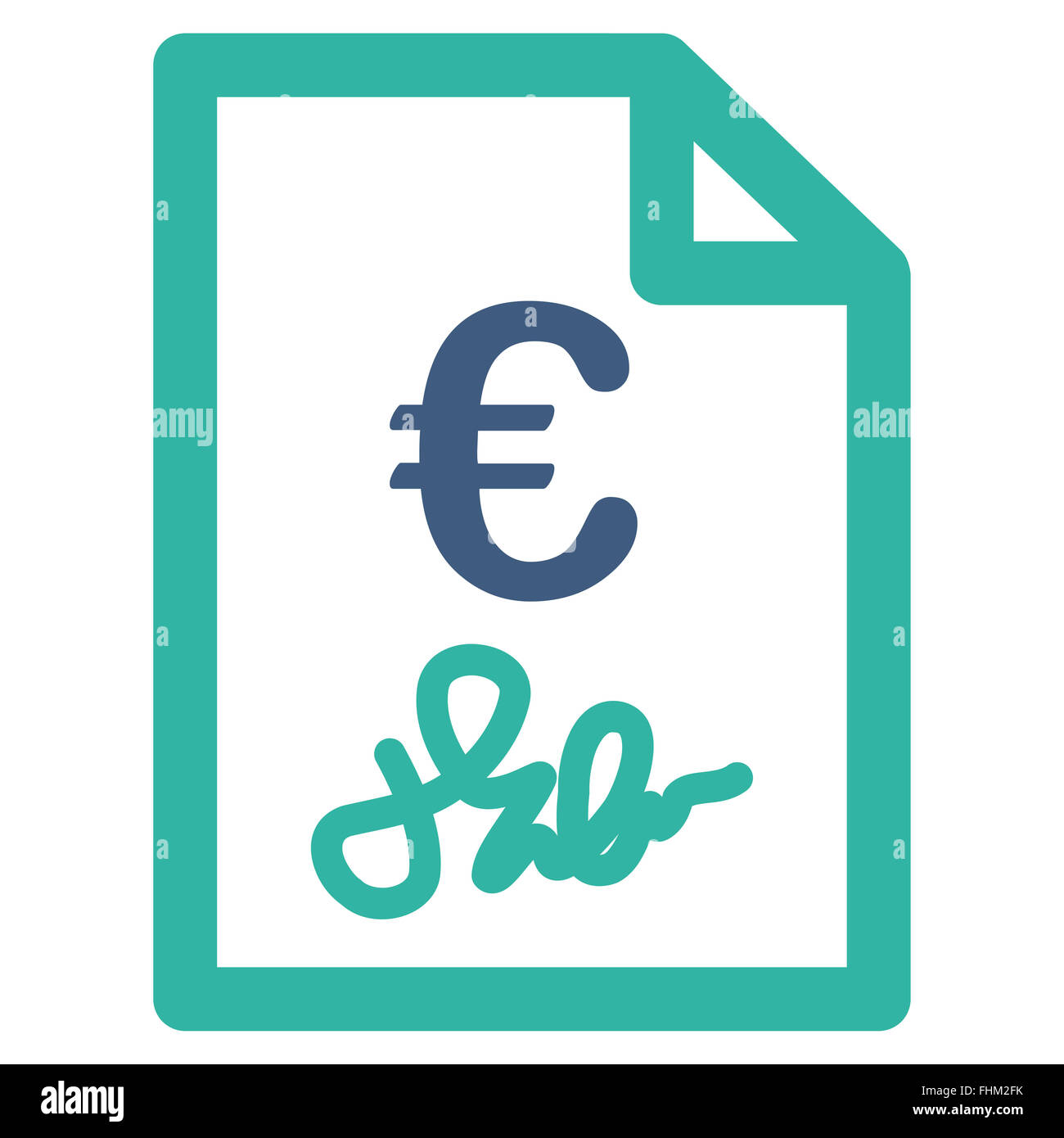 Euro Invoice Icon Stock Photo - Alamy