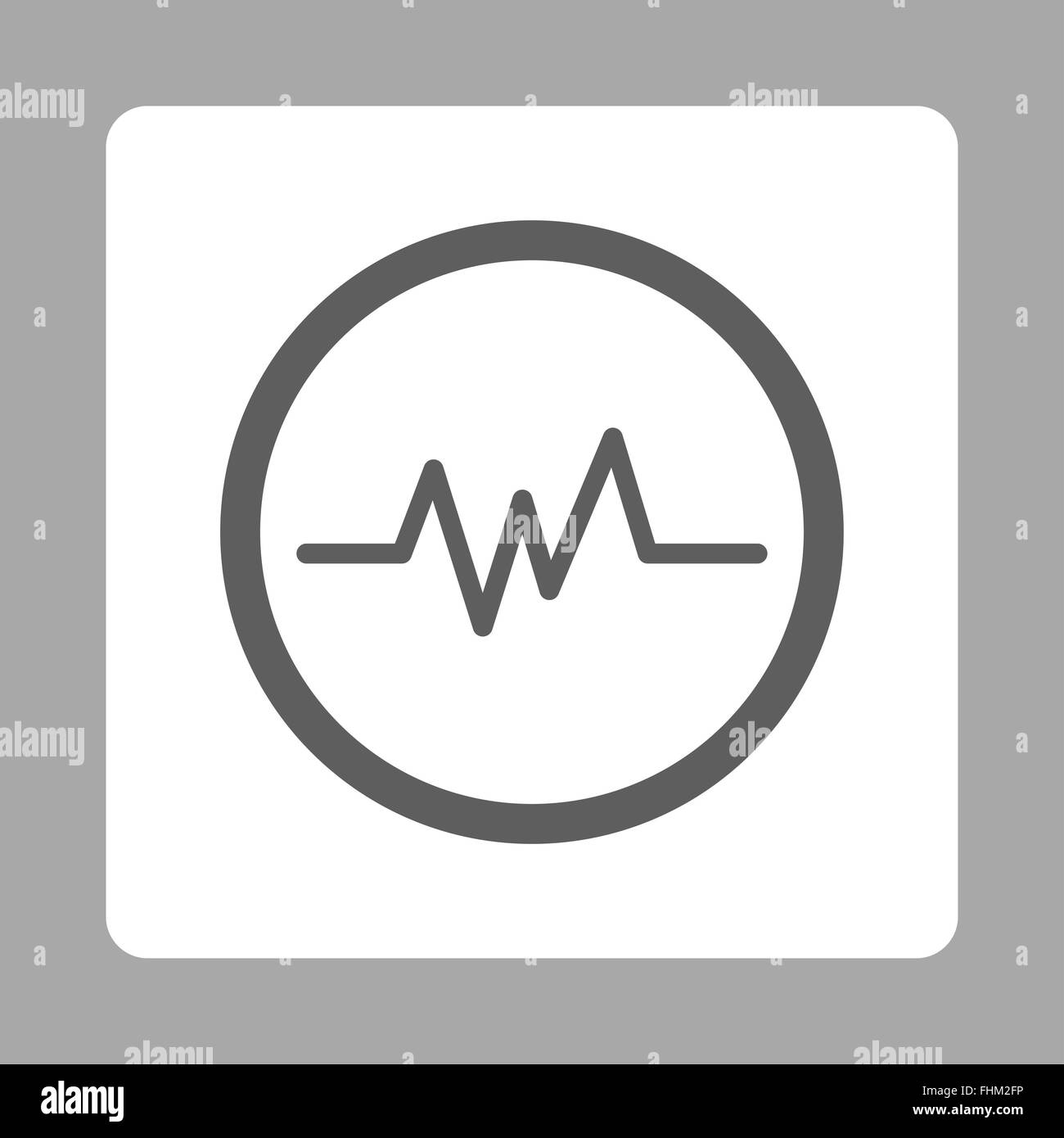 Chart Monitoring Rounded Square Button Stock Photo - Alamy