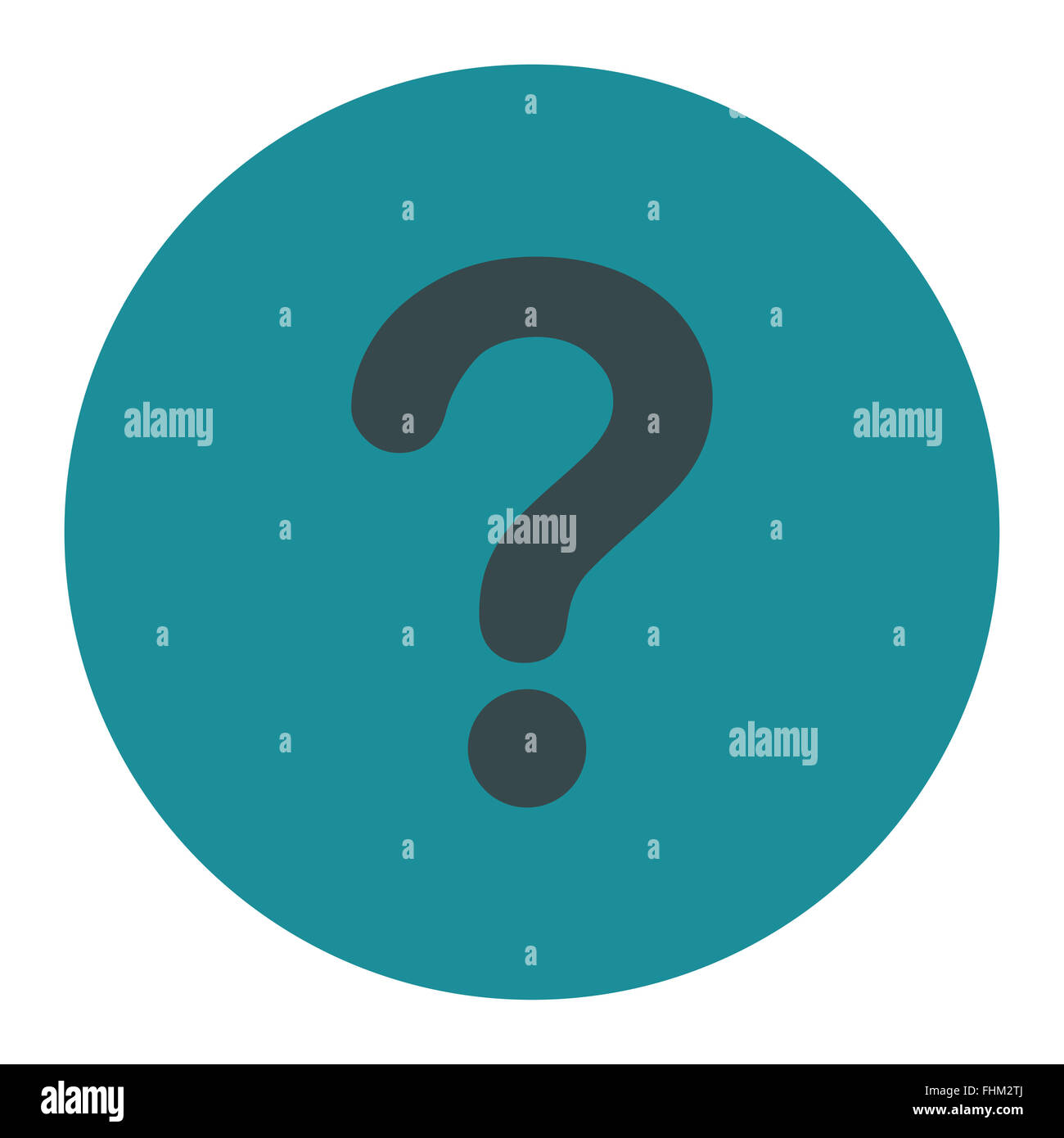 Question flat soft blue colors round button Stock Photo - Alamy